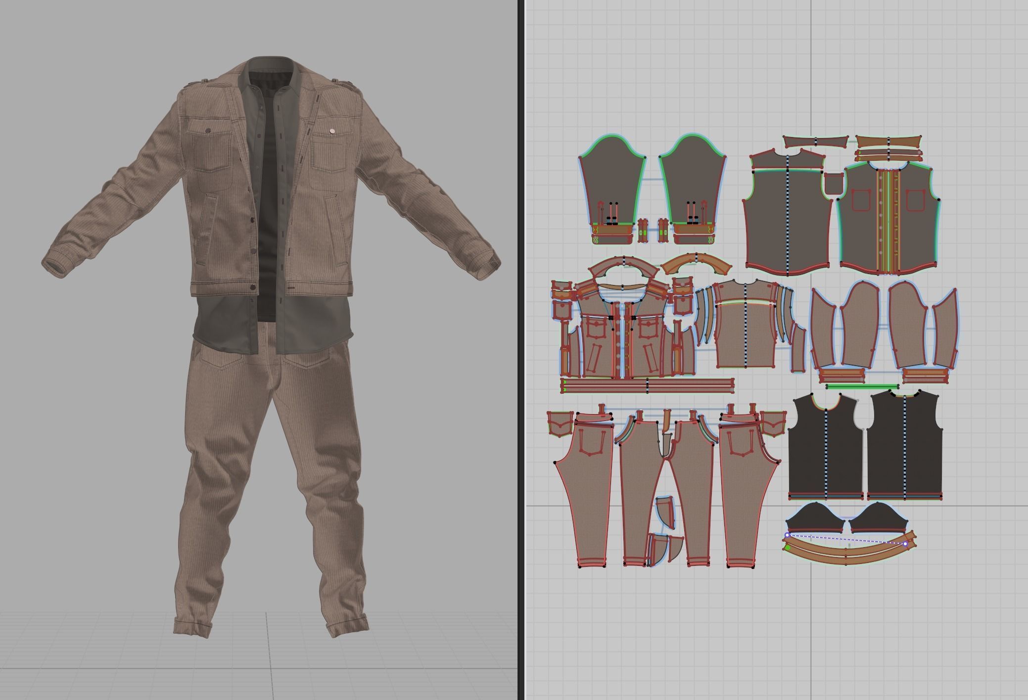 Male outfit Marvelous Designer project and OBJ 3D model | CGTrader