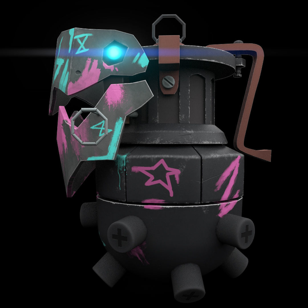 Jinx BOOM Grenade 3D model animated | CGTrader