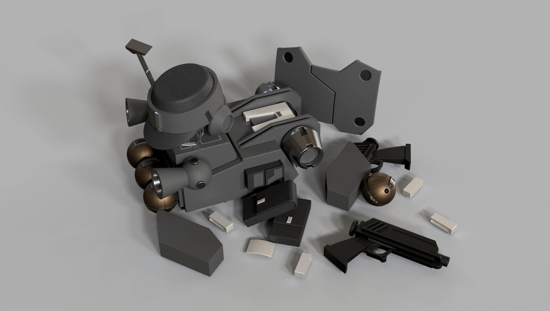 Clone Wars Captain Rex Onderon Rebel armor kit for 1 6 figures 3D model ...