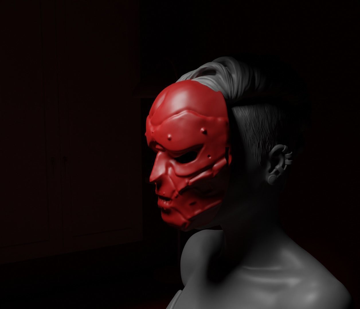 Doom Game Cosplay Mask - Costume Mask 3D model 3D printable | CGTrader