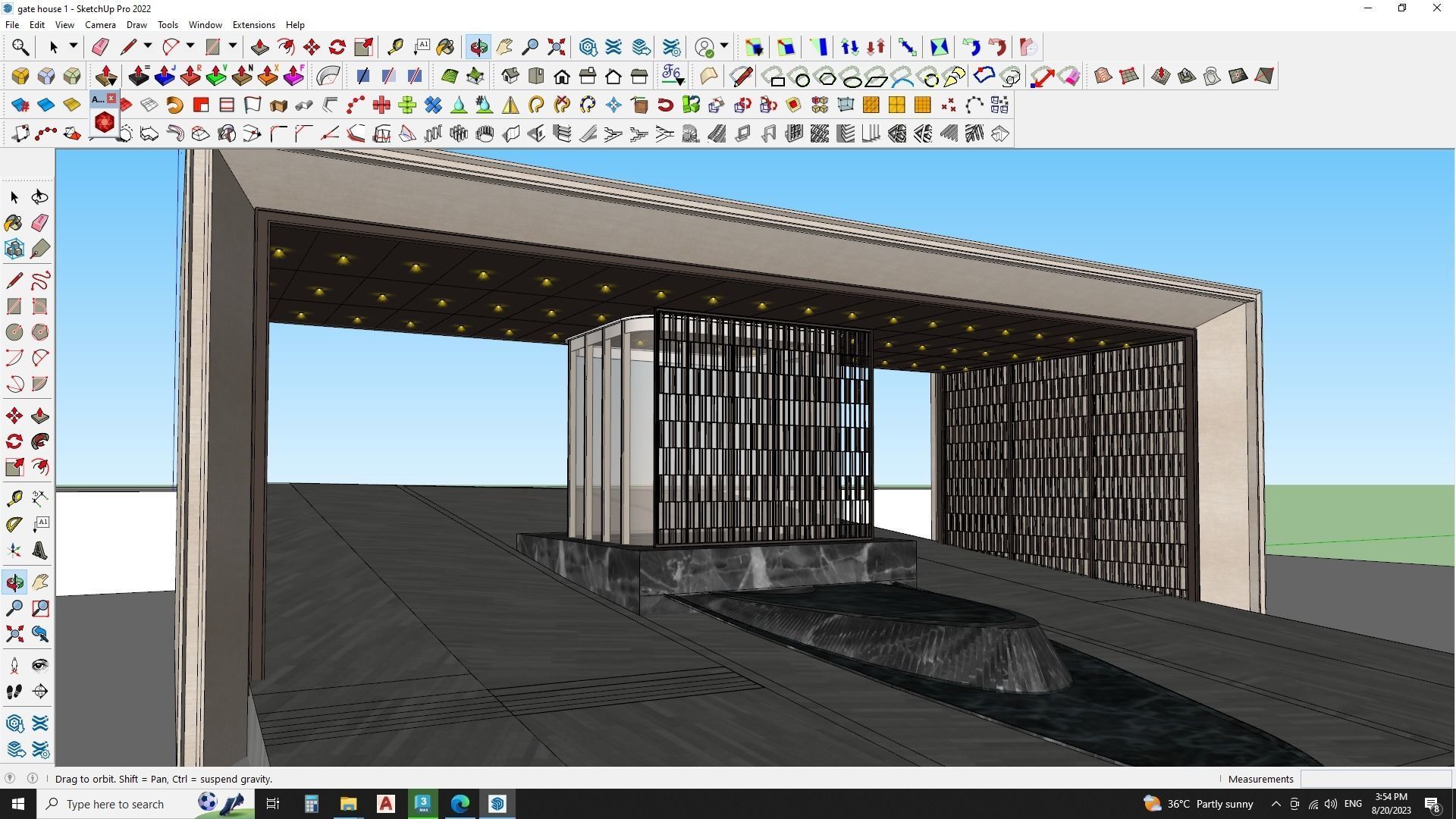 Modern gate house 3d model 3D model | CGTrader