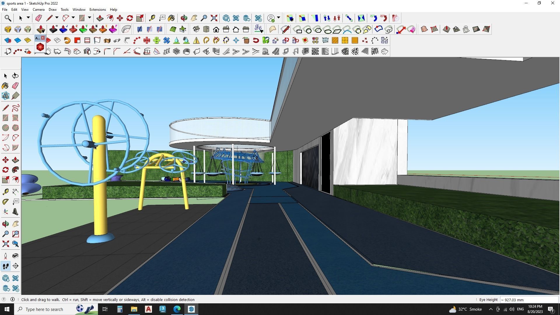 kids playground landscape 3d model 3D model | CGTrader
