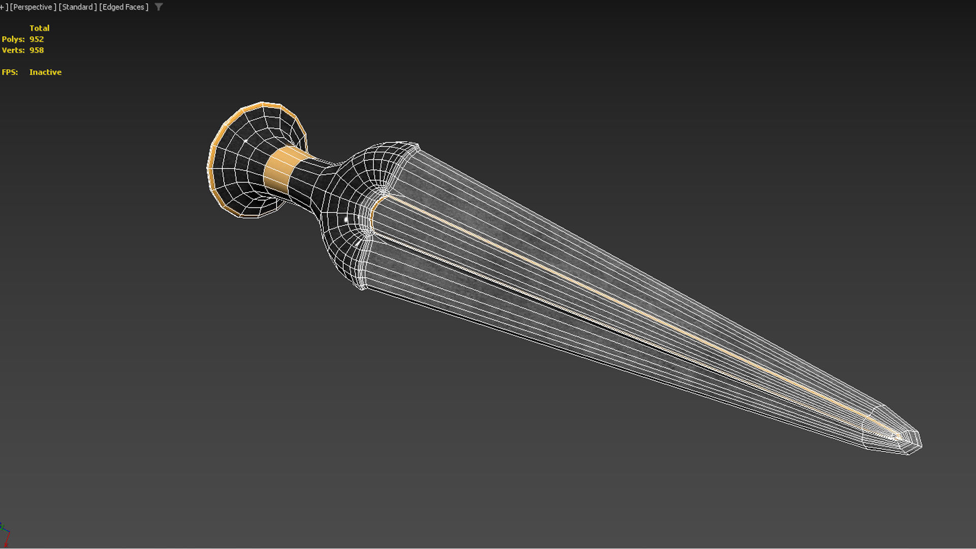 3D model Dagger Low Poly Model With PBR For Gamings Metaverse GTA VR ...