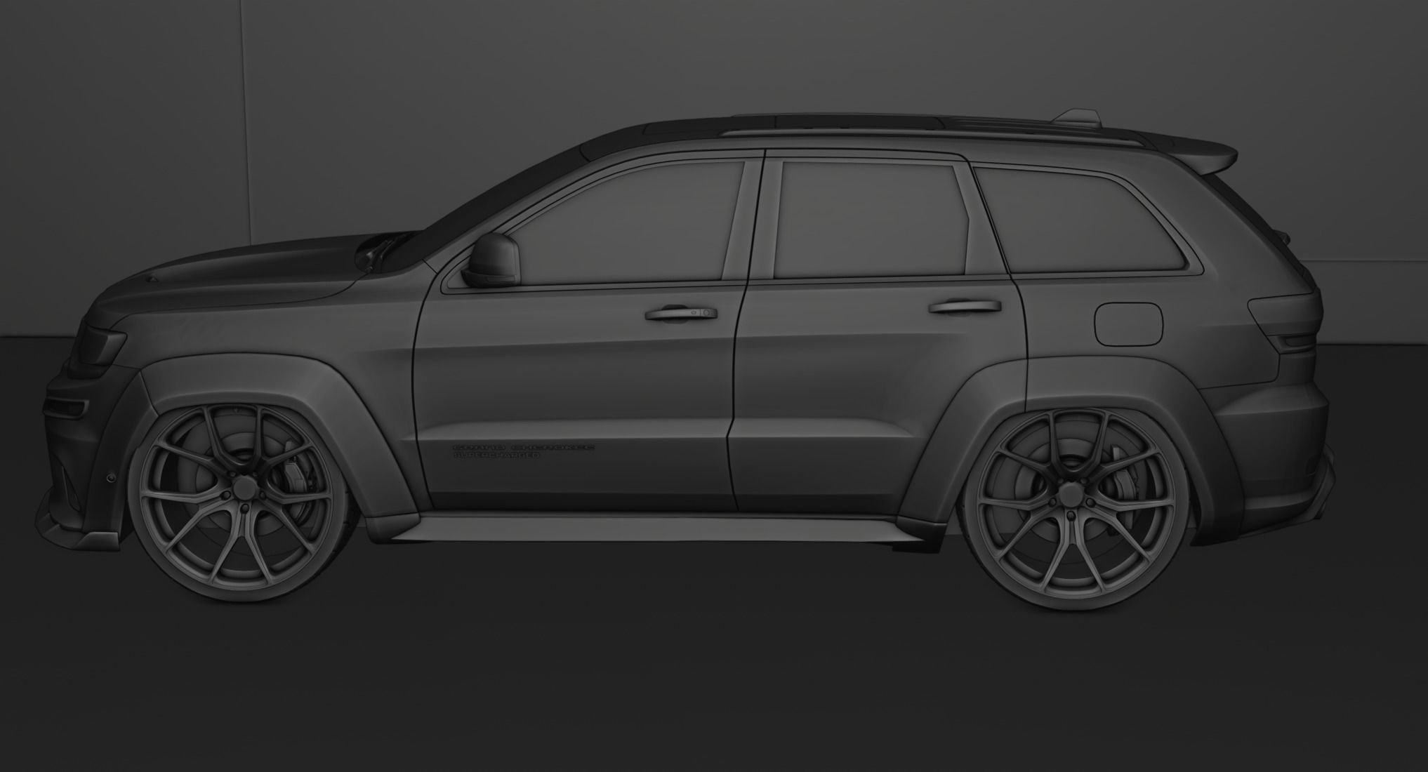 Jeep Grand Cherokee Trackhawk 2021 Bodykit 3D model | CGTrader