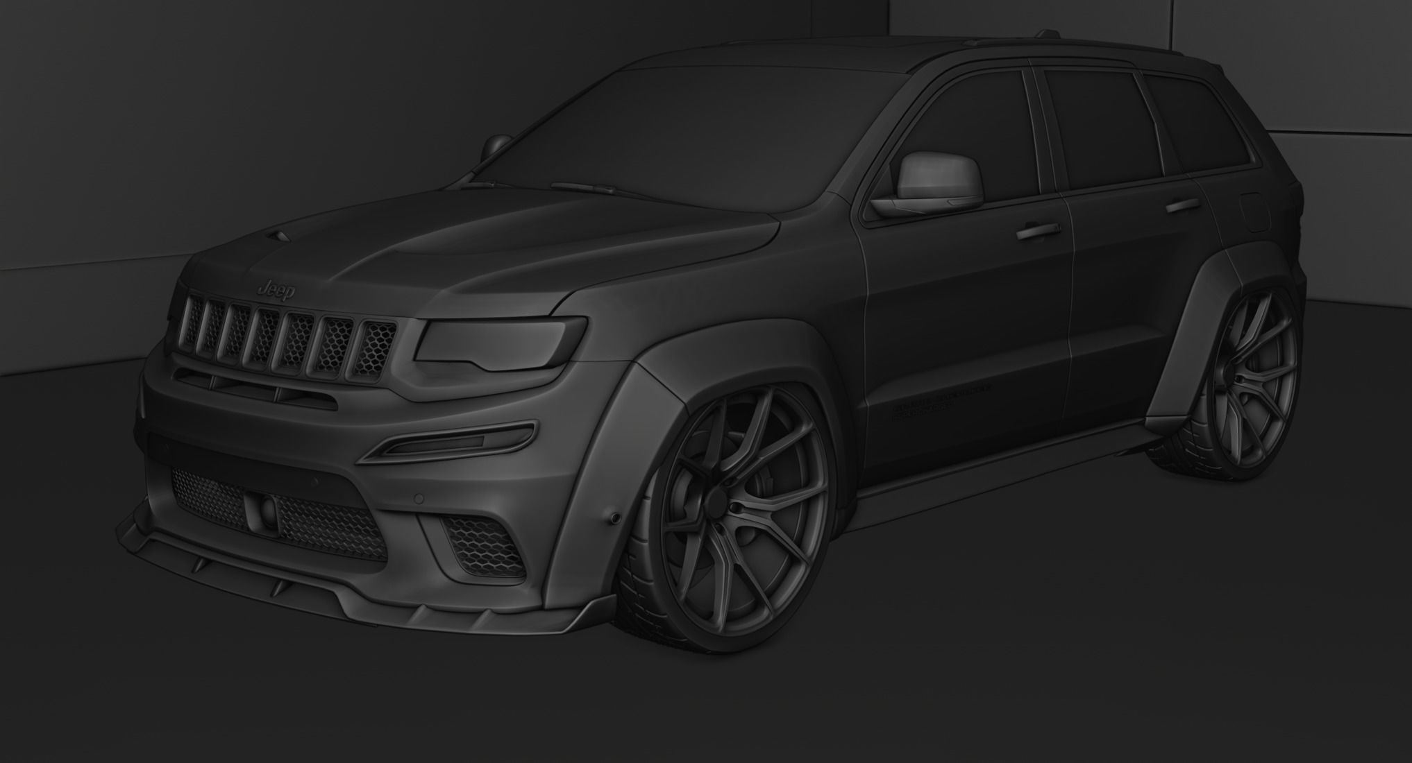 Jeep Grand Cherokee Trackhawk 2021 Bodykit 3D model | CGTrader