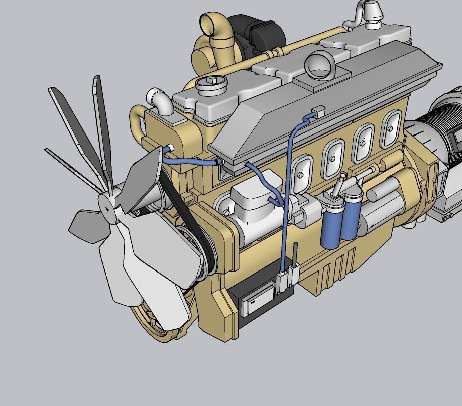 diesel engine2 3D model | CGTrader