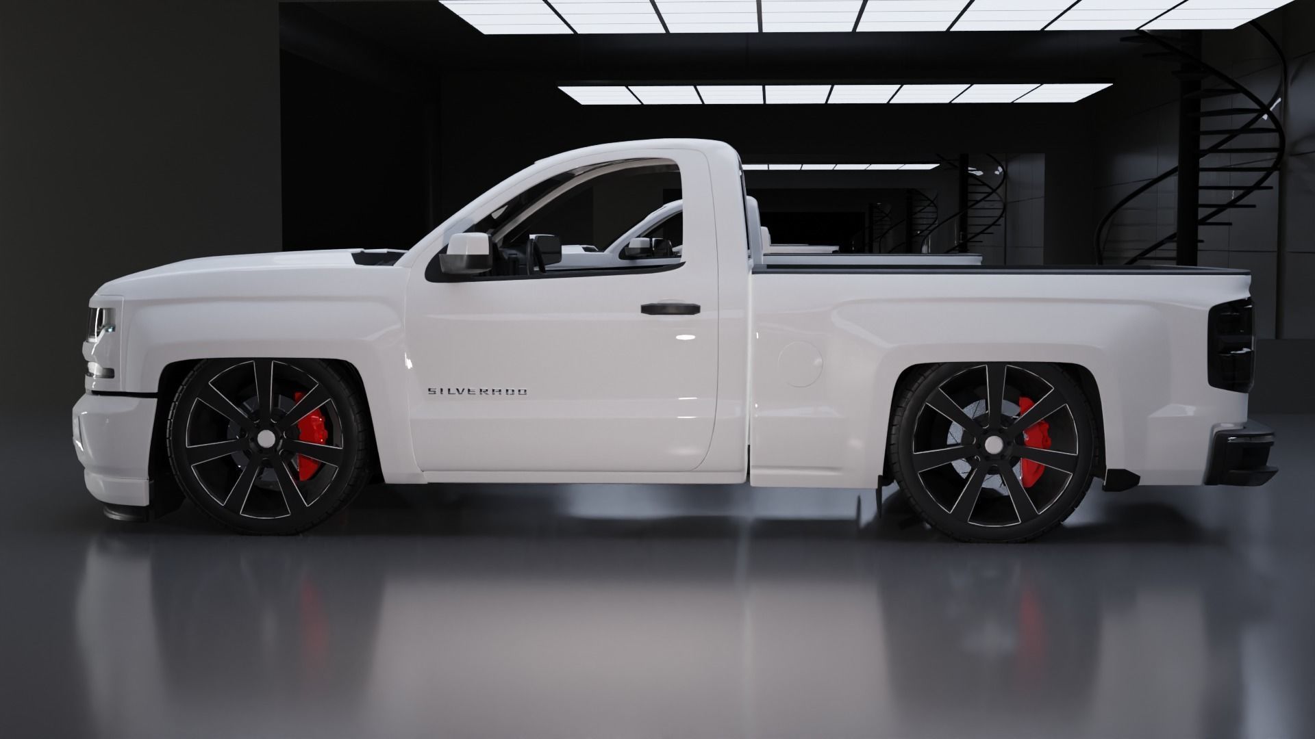 Chevrolet Silverado Z71 Single Cab Modified 3D model | CGTrader