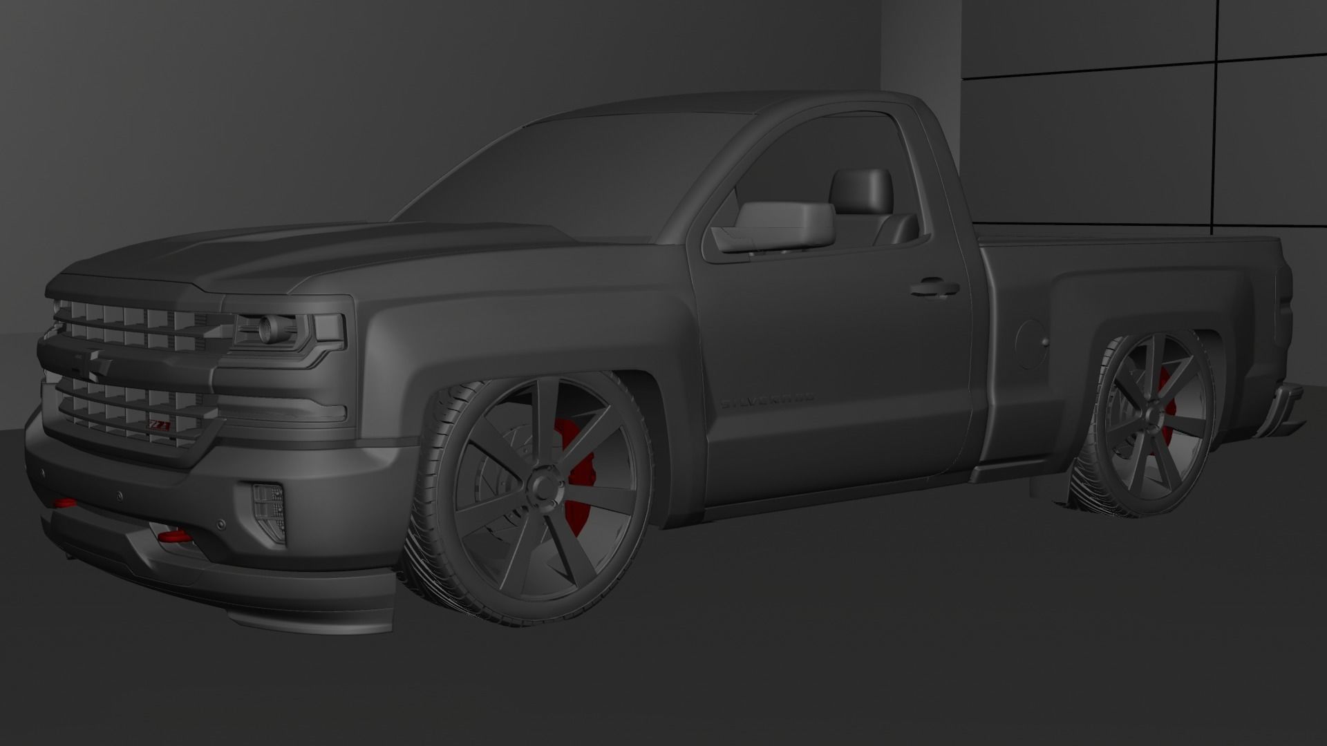 Chevrolet Silverado Z71 Single Cab Modified 3D model | CGTrader