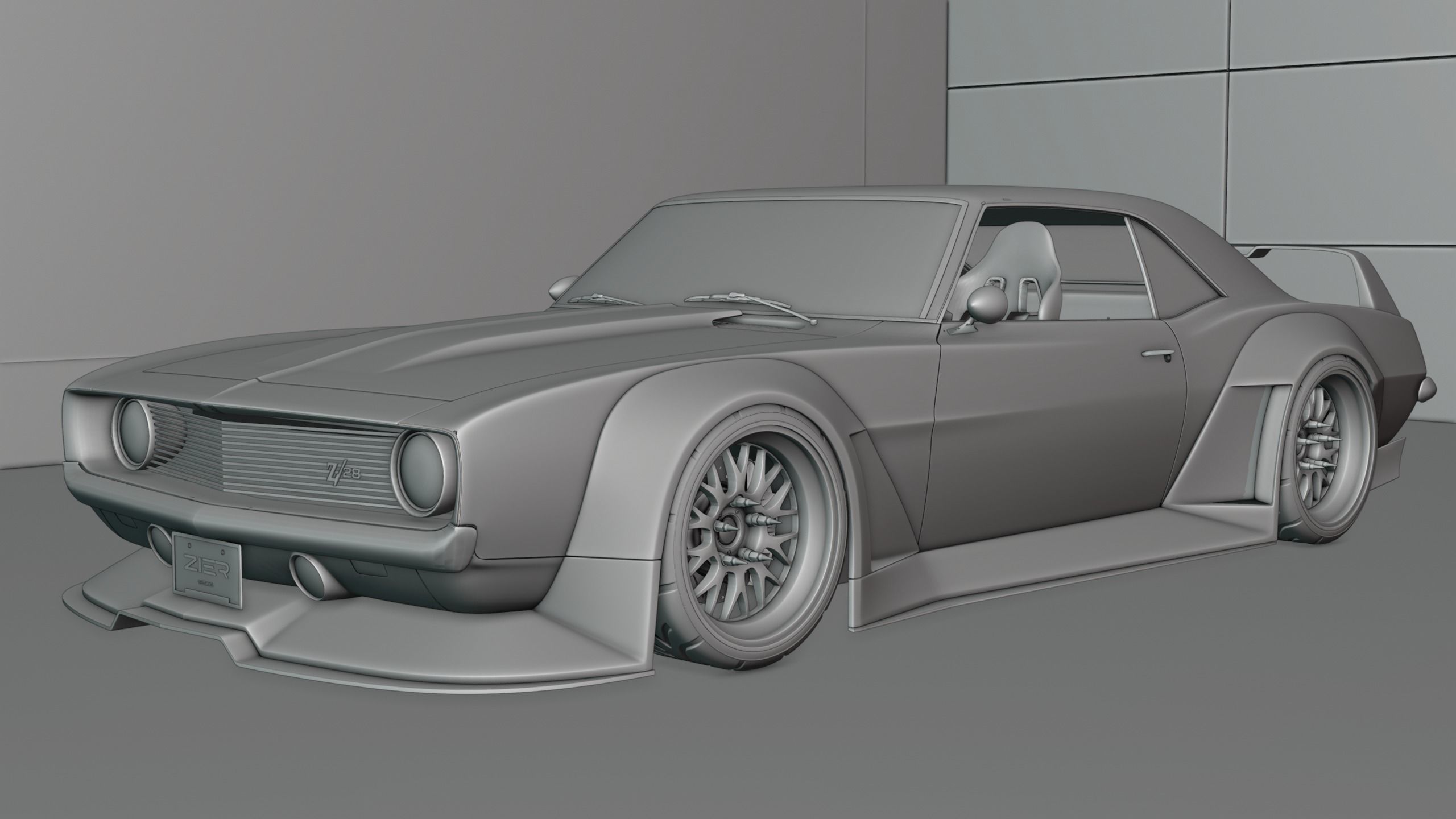 Chevrolet Camaro Z28 1968 Modified 3D model | CGTrader