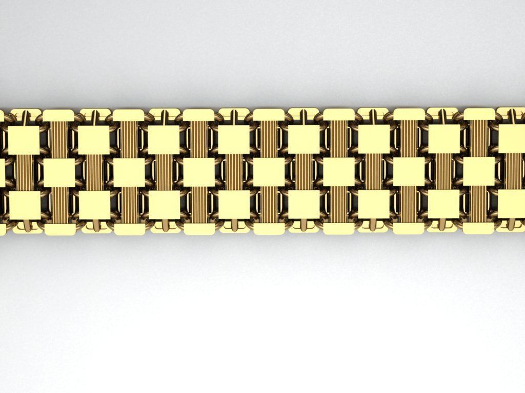 gold chain bracelet chain 3D model 3D printable | CGTrader