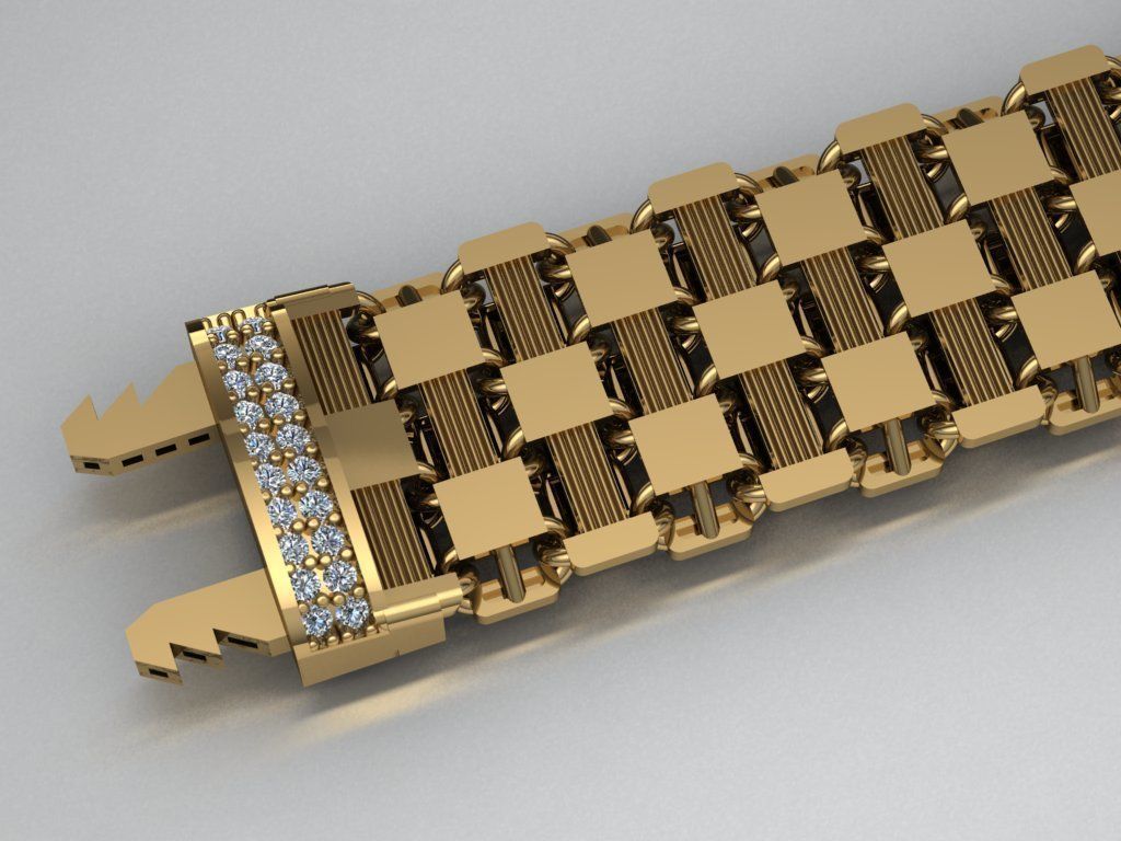 gold chain bracelet chain 3D model 3D printable | CGTrader