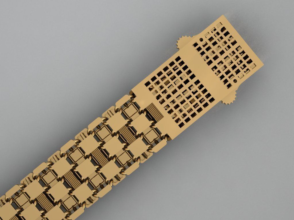 gold chain bracelet chain 3D model 3D printable | CGTrader