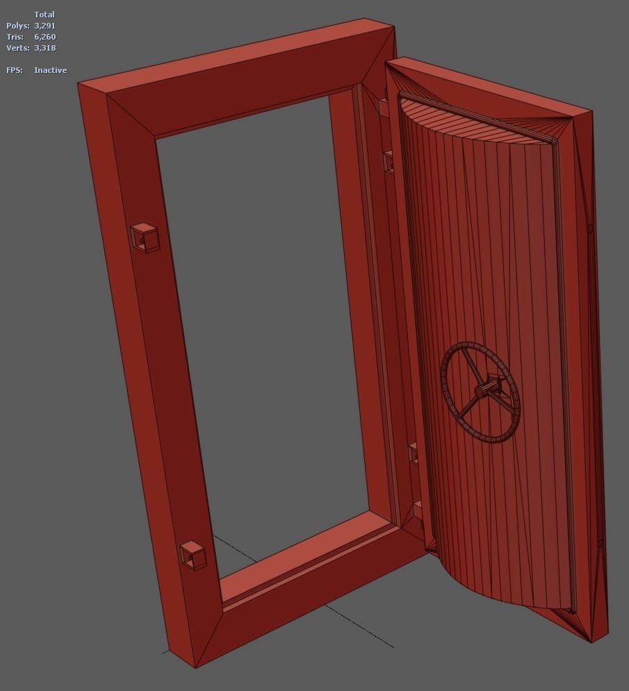 3D model Bunker door Pbr lowpoly bunker gate 06 with 2 skins VR / AR ...