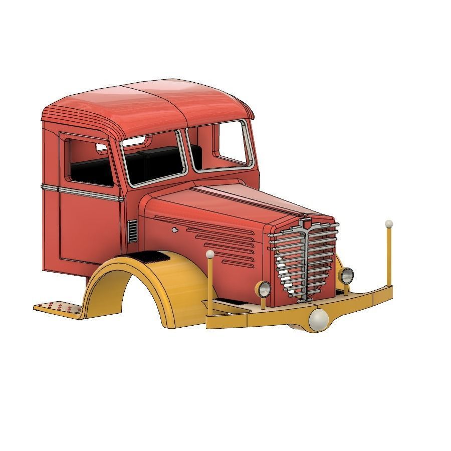 ORIGINAL BUESSING 8000 LKW TRUCK LASTWAGEN KAROSSERIE KABINE 3D model 3D printable | CGTrader