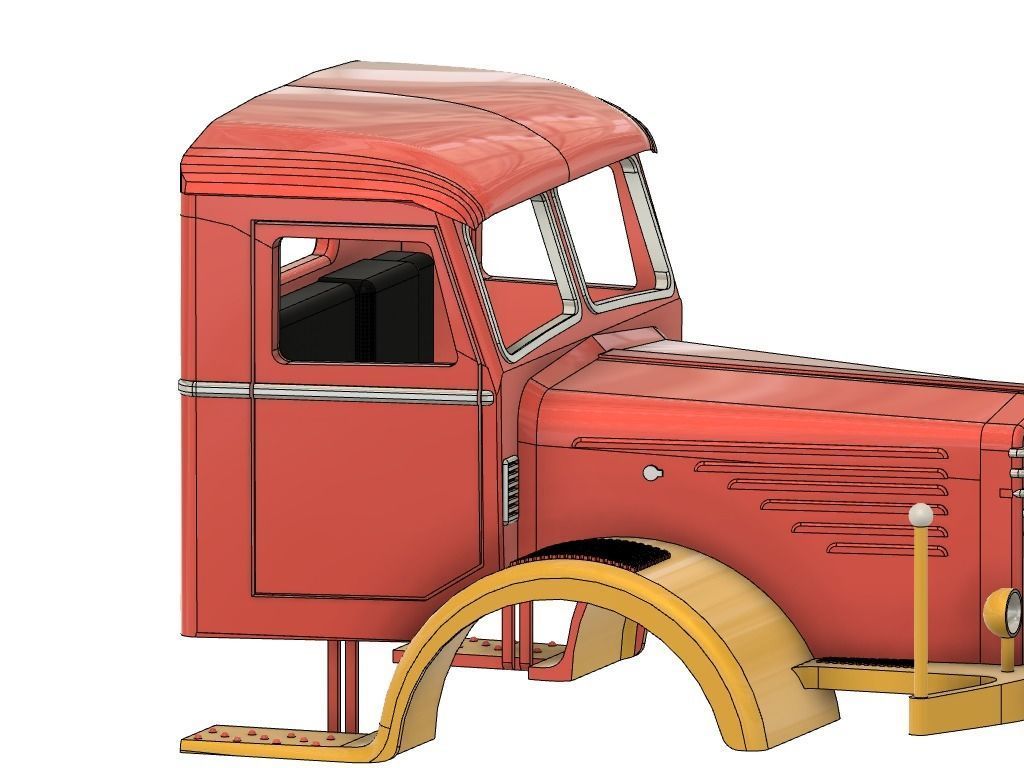 ORIGINAL BUESSING 8000 LKW TRUCK LASTWAGEN KAROSSERIE KABINE 3D model 3D printable | CGTrader