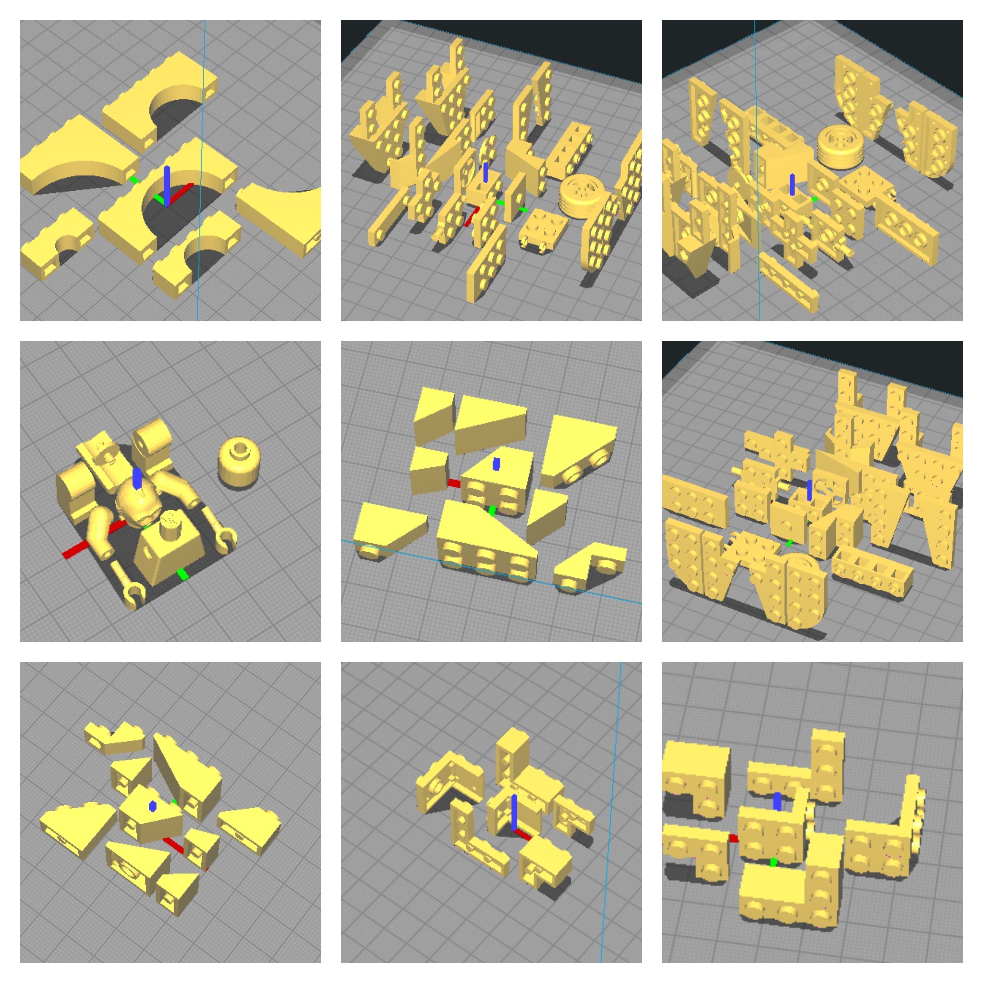 Lego Blocks 3D model 3D printable | CGTrader