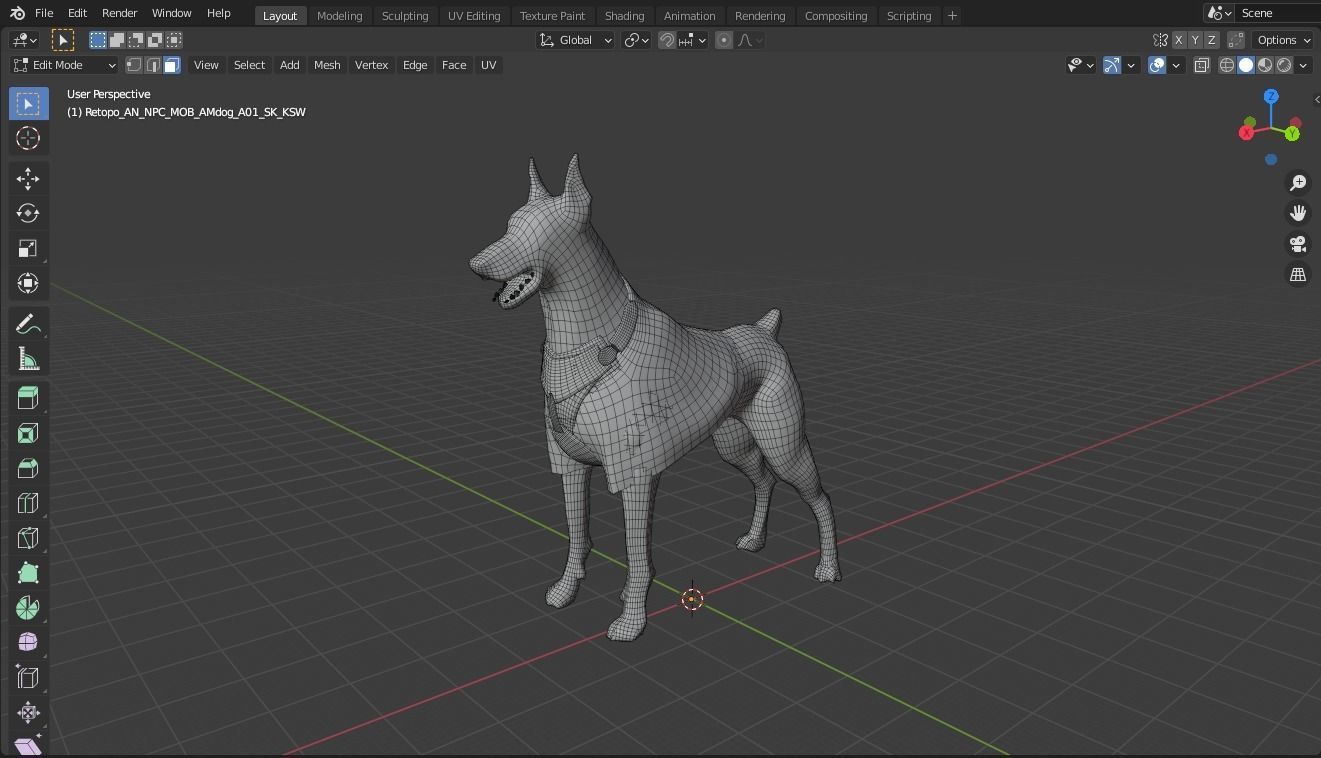 3D model Dog base mash VR / AR / low-poly | CGTrader