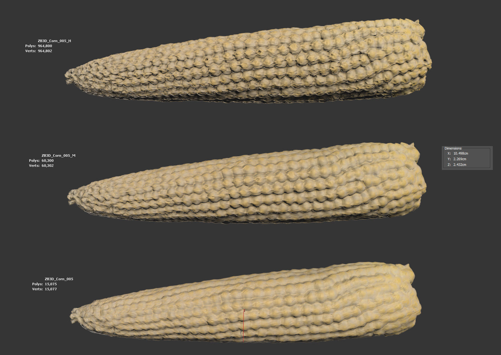 Corn 3D model | CGTrader