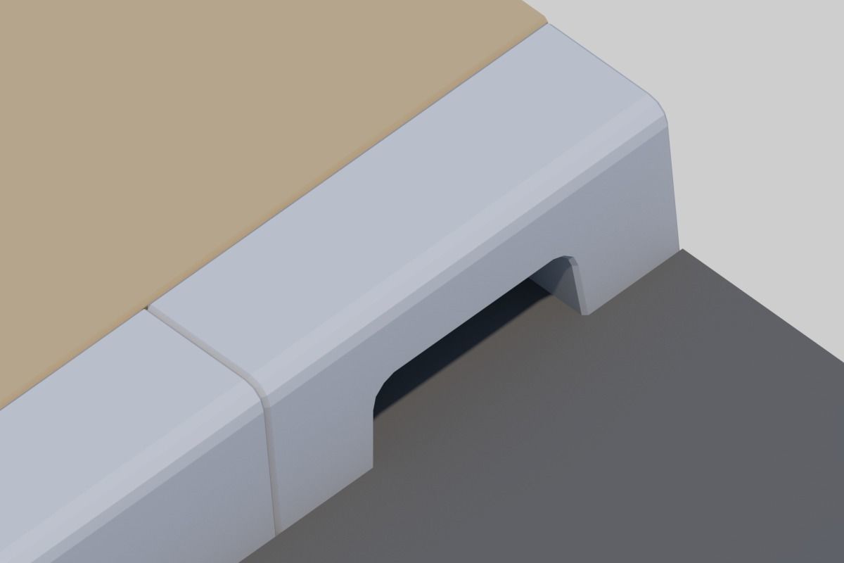 Curb One-sided sidewalk block 3D model | CGTrader