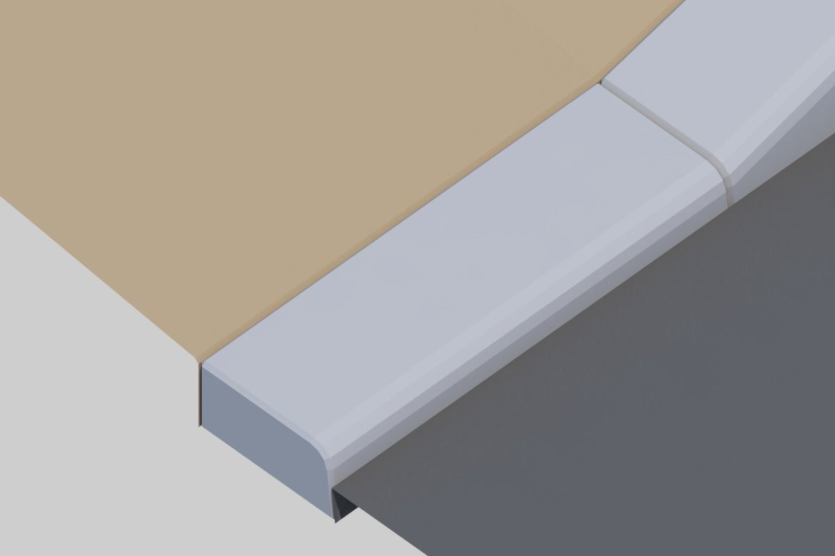 Curb One-sided sidewalk block 3D model | CGTrader