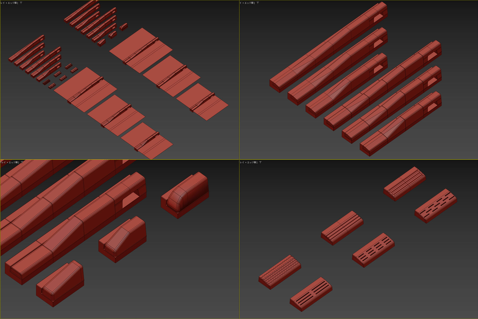 Curb double-sided sidewalk block 3D model | CGTrader