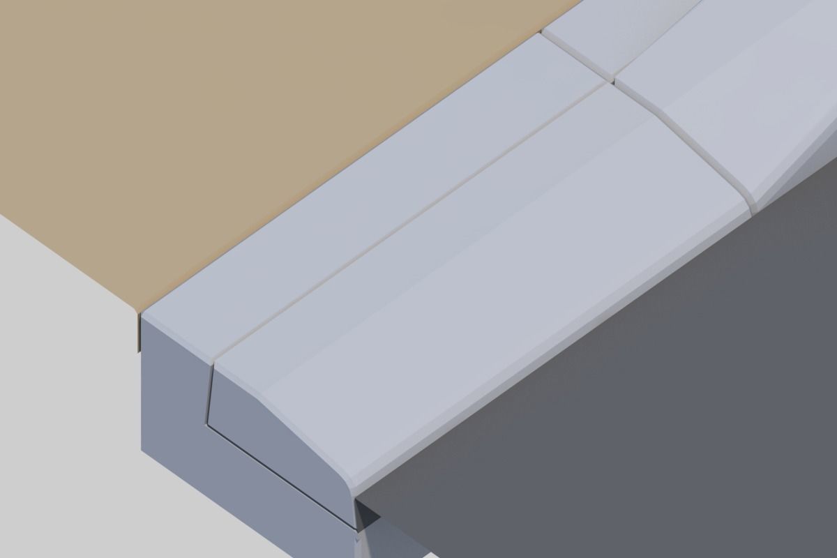 Curb double-sided sidewalk block 3D model | CGTrader