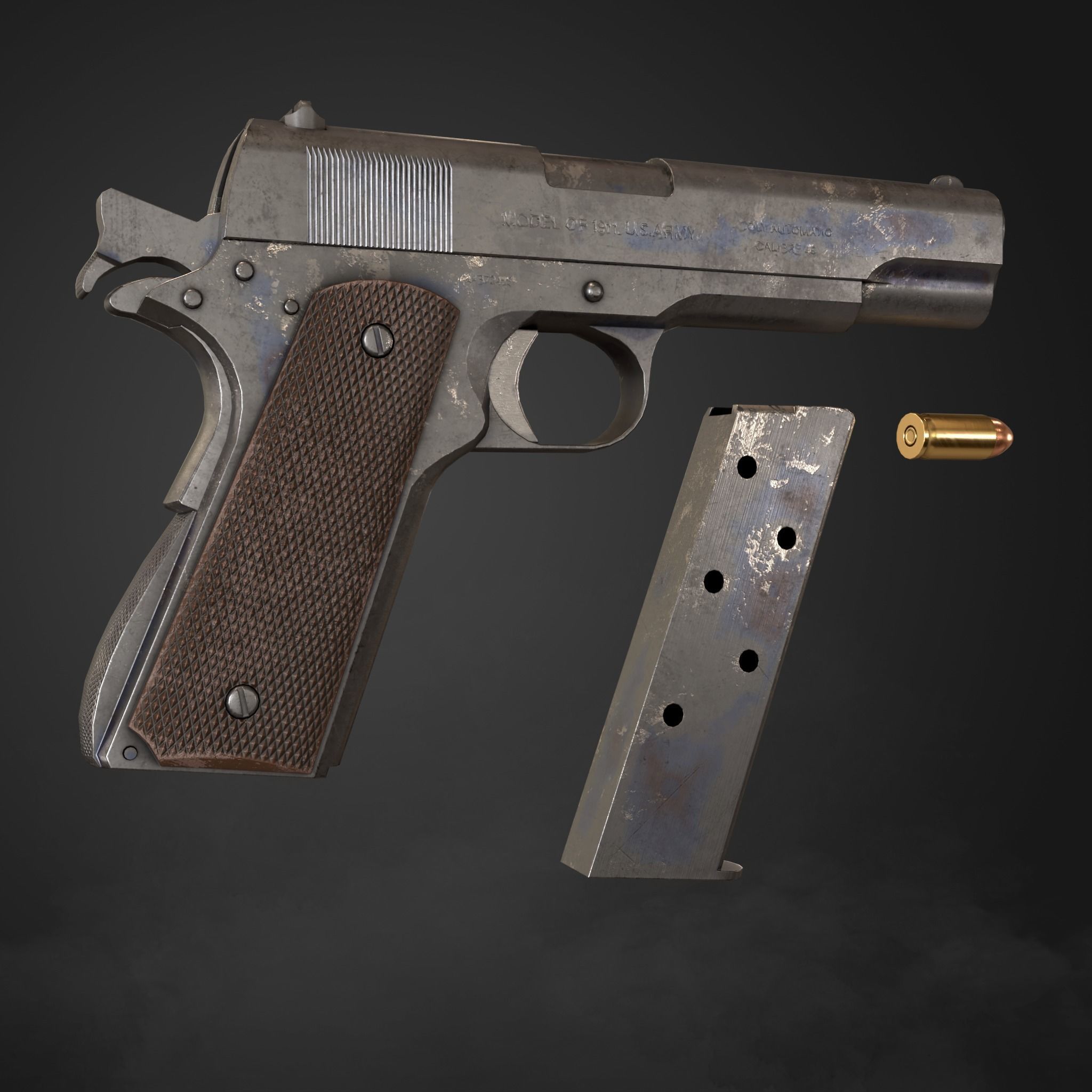 3D model Colt 1911 pistol in 3 types VR / AR / low-poly | CGTrader