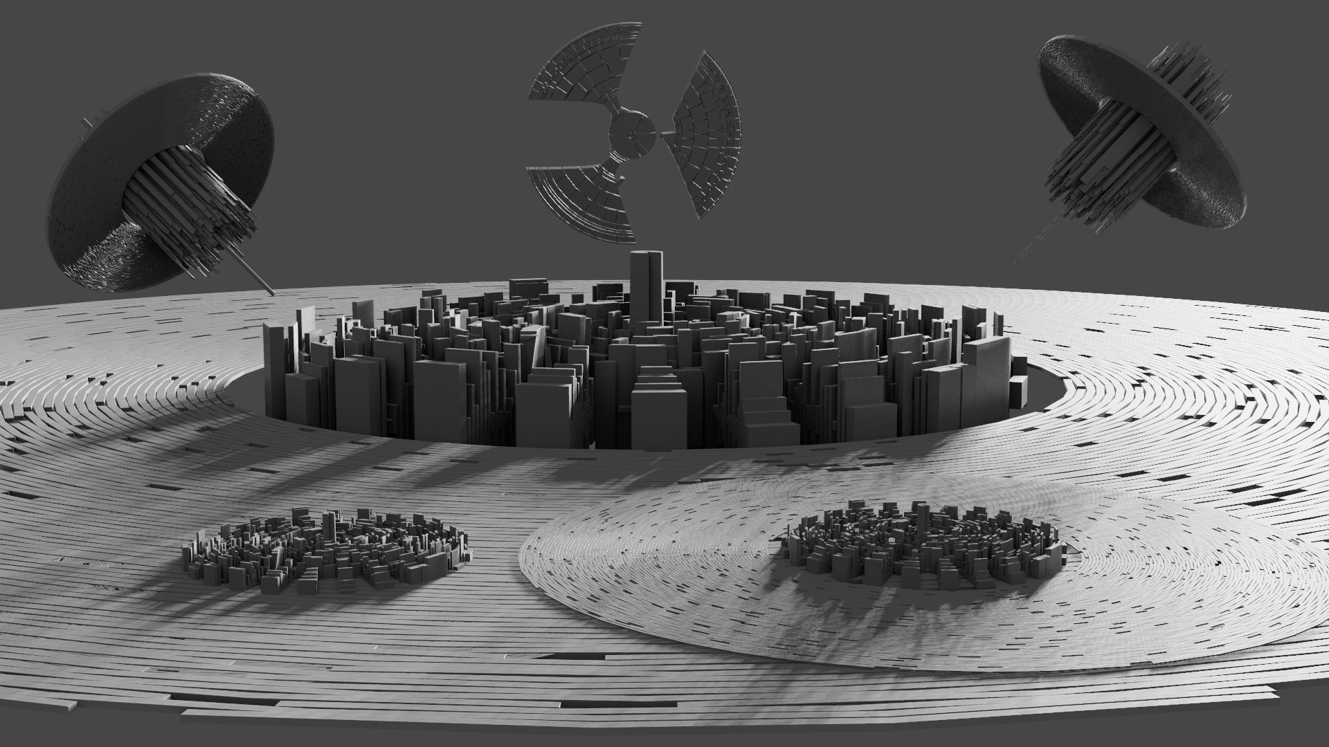Free Mega Sci-fi City Base free 3D model | CGTrader