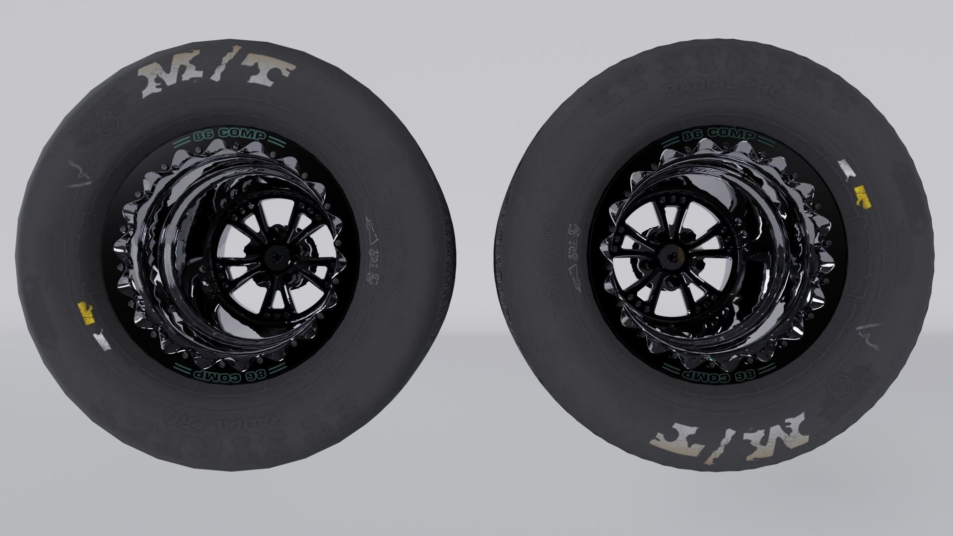 RACING WHEELS COMBO SLICK TIRES WELDS RIM 3D MODEL 3D model | CGTrader