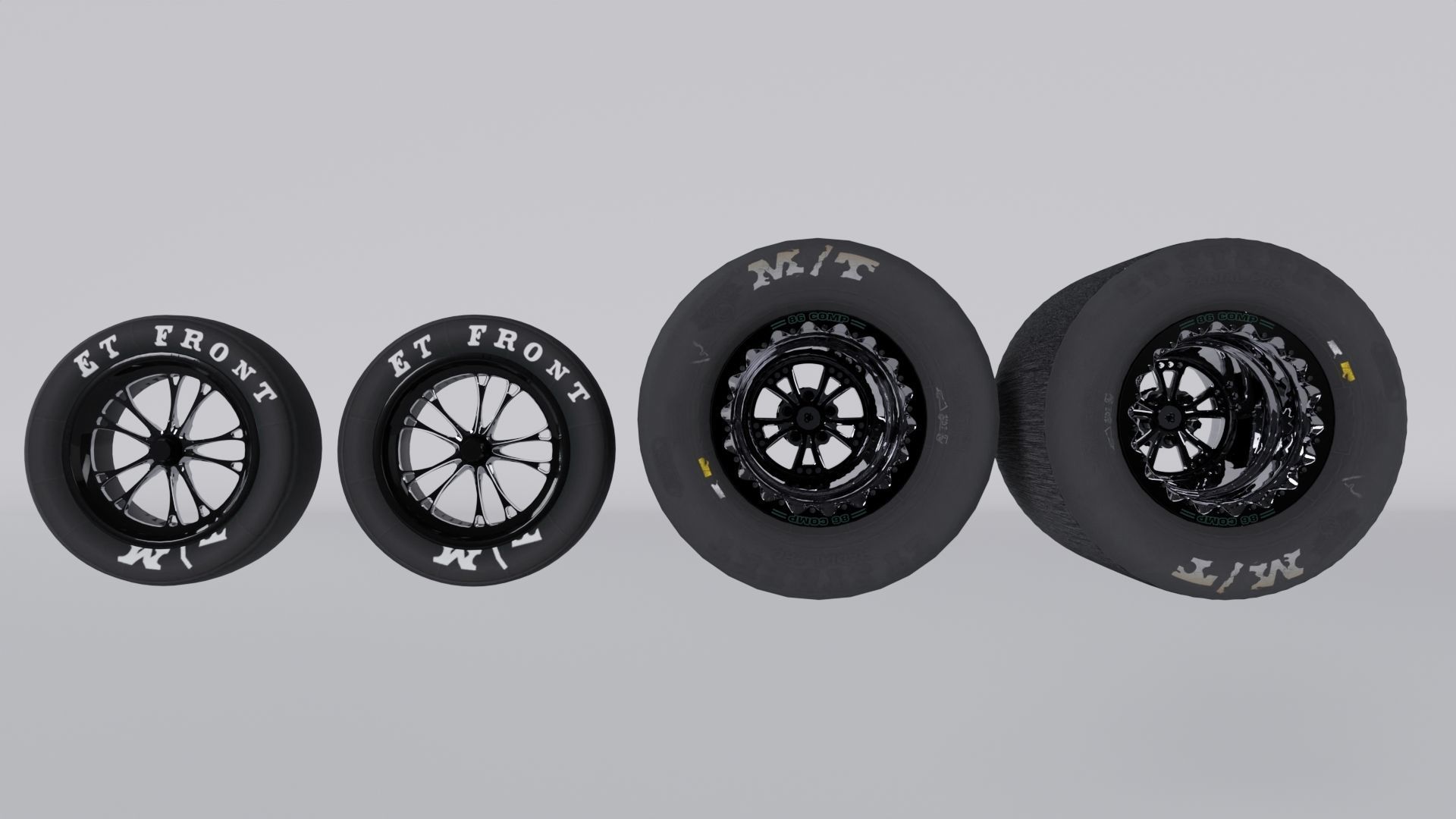 RACING WHEELS COMBO SLICK TIRES WELDS RIM 3D MODEL 3D model | CGTrader