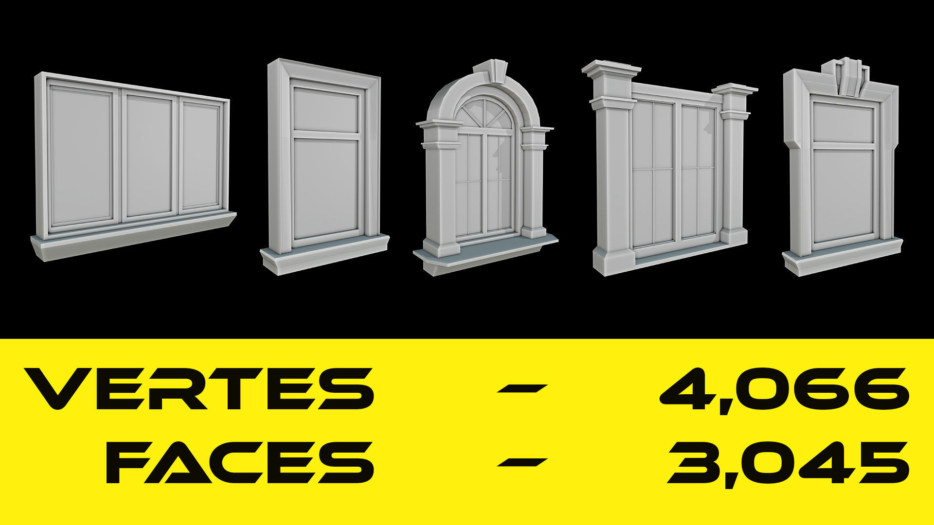 15 Realistic Windows GameReady And Lowpoly free VR / AR / low-poly 3D ...