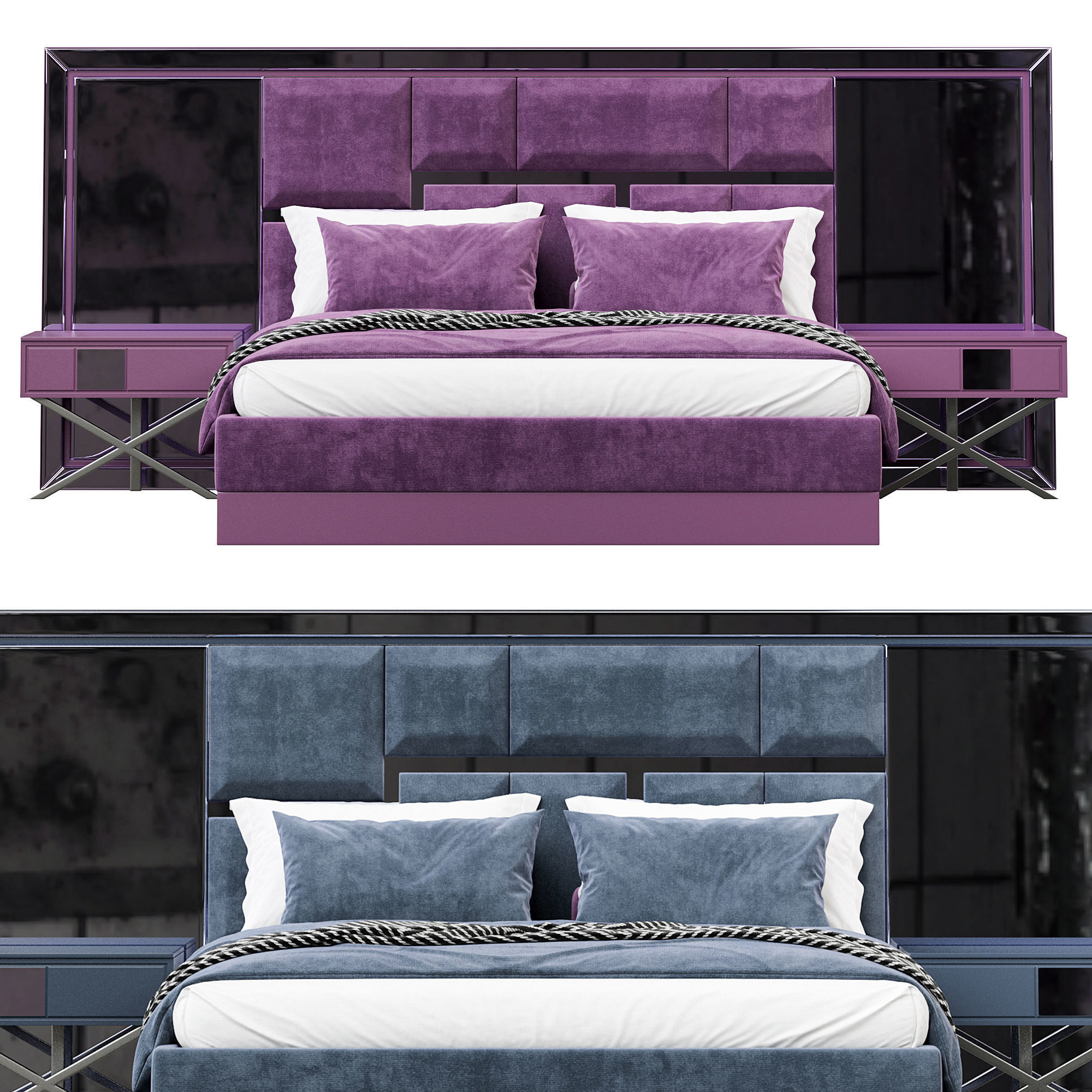 Everest Metal Bed By Evgor Collection 3D model | CGTrader