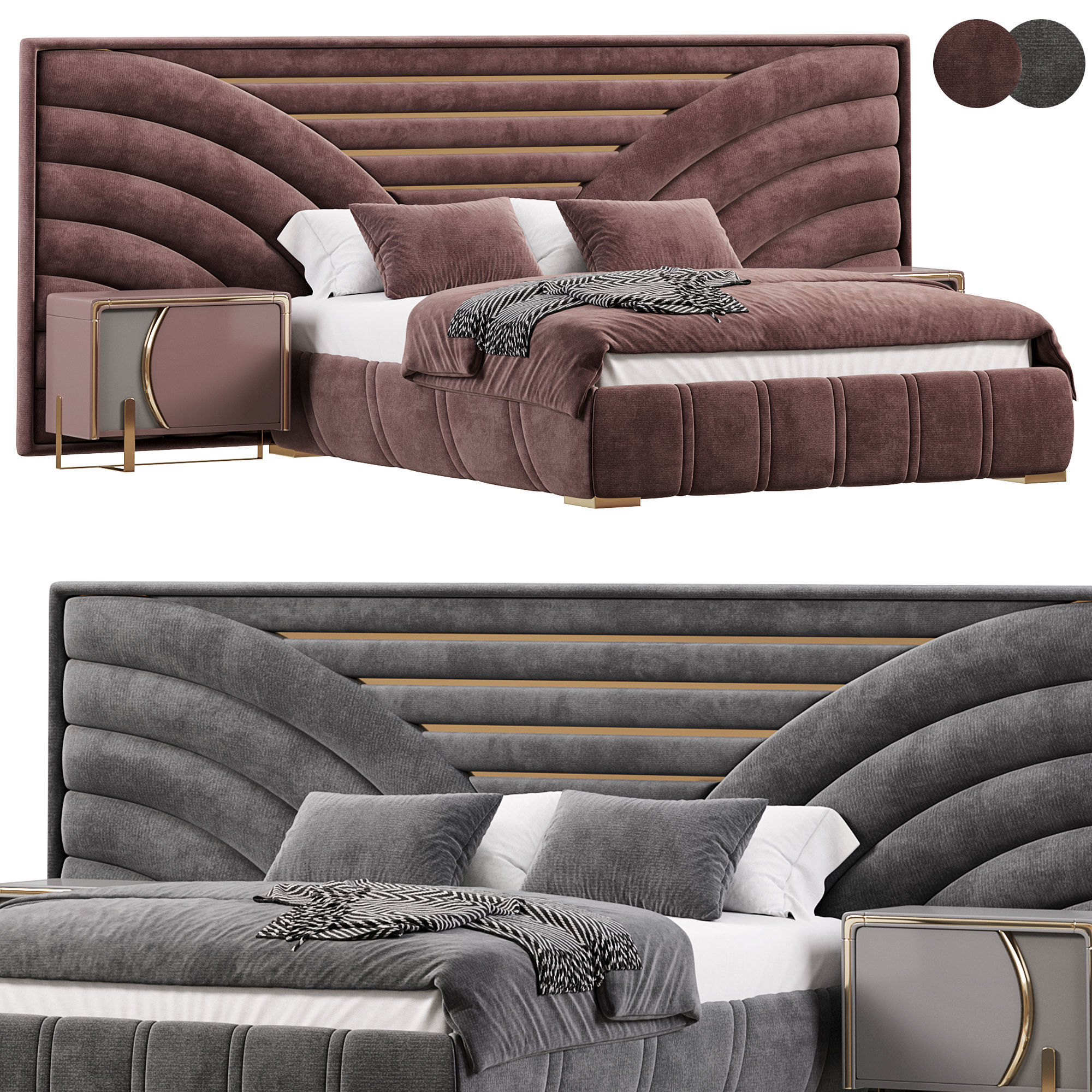 Helena Bed By Evgor Collection 3D model | CGTrader