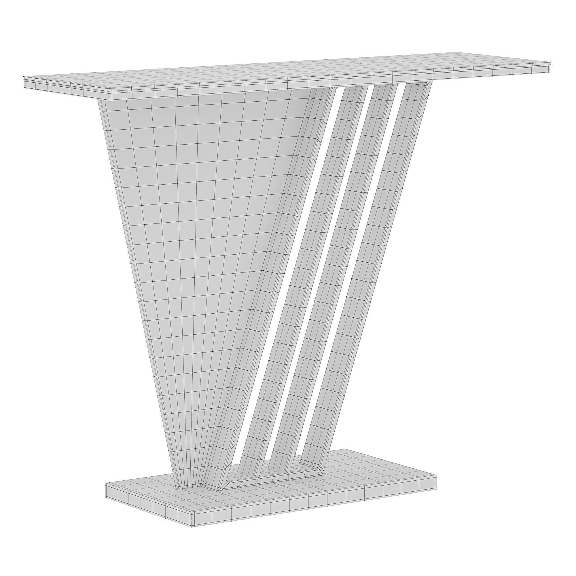 Black Rectangular Console Table 3D model | CGTrader
