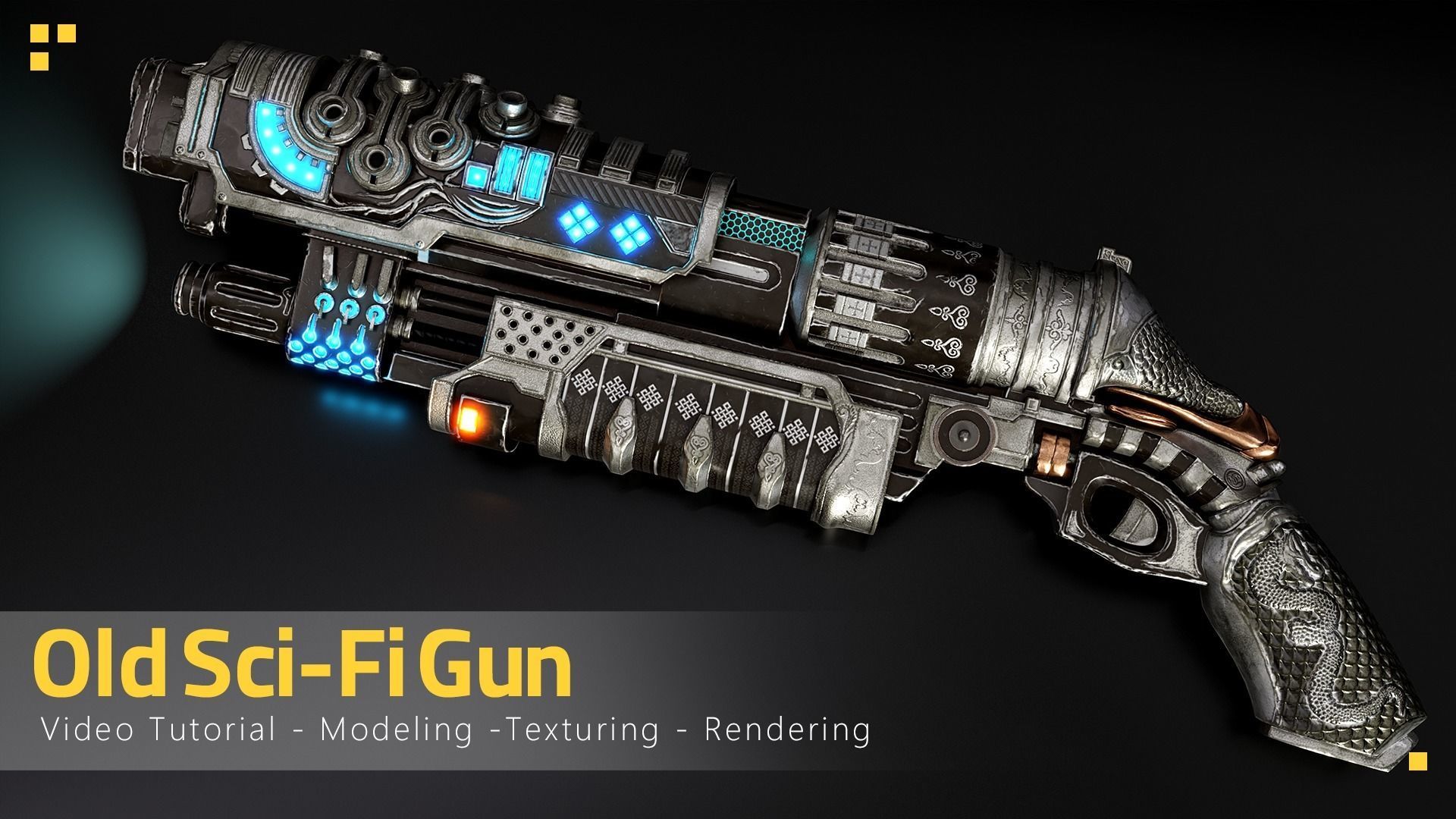 Old Sci-Fi Gun - Tutorial Full Process 3D model | CGTrader