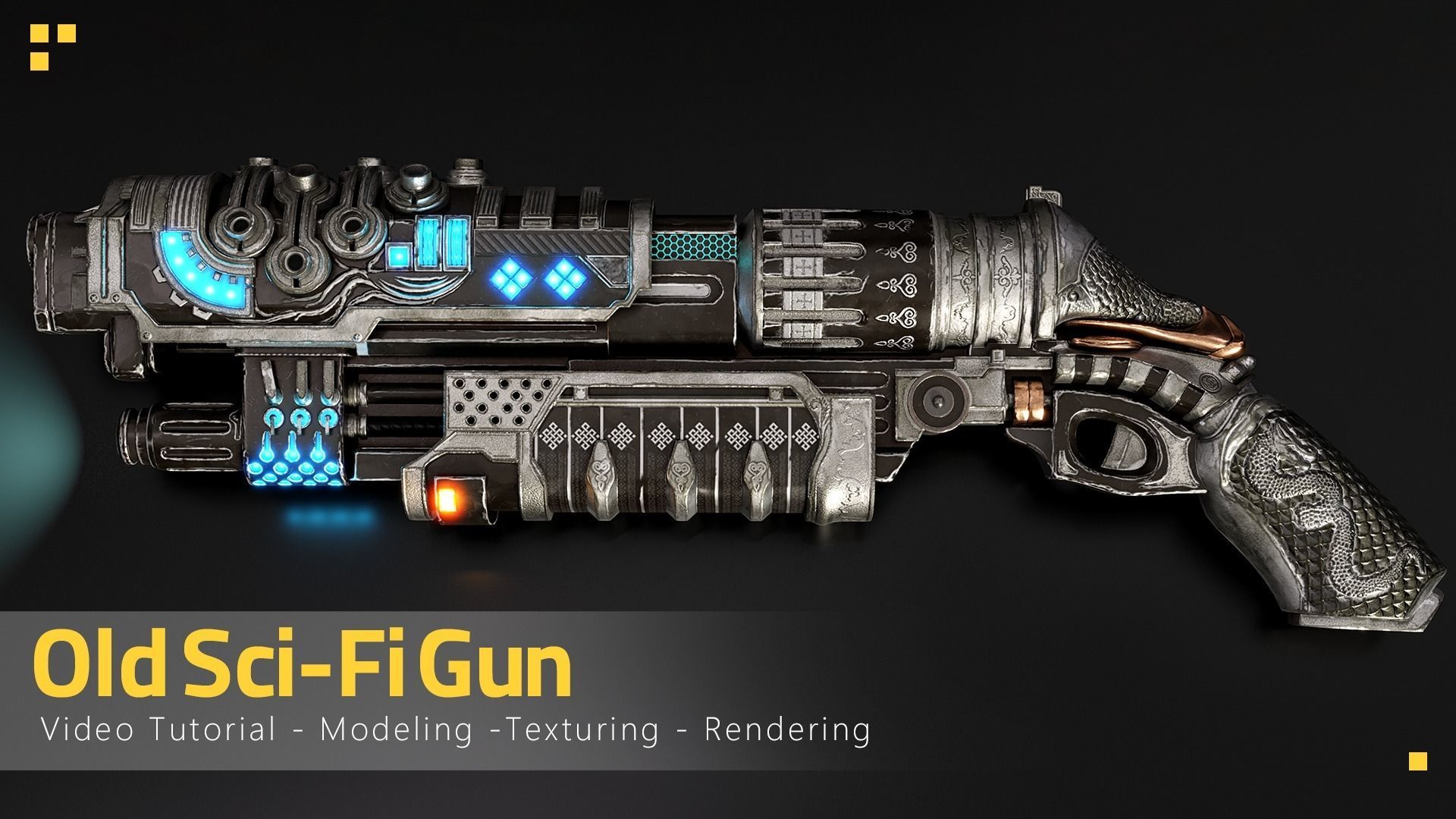Old Sci-Fi Gun - Tutorial Full Process 3D model | CGTrader
