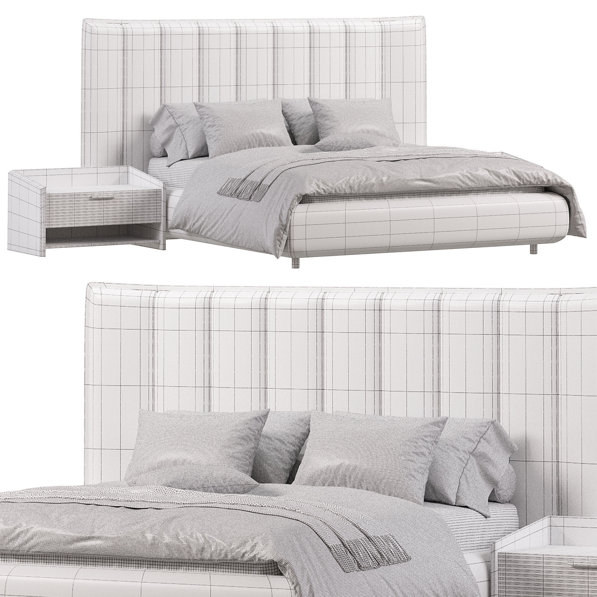 Nil Modern Bed By Akyuz Mobilya Collection 3D model | CGTrader