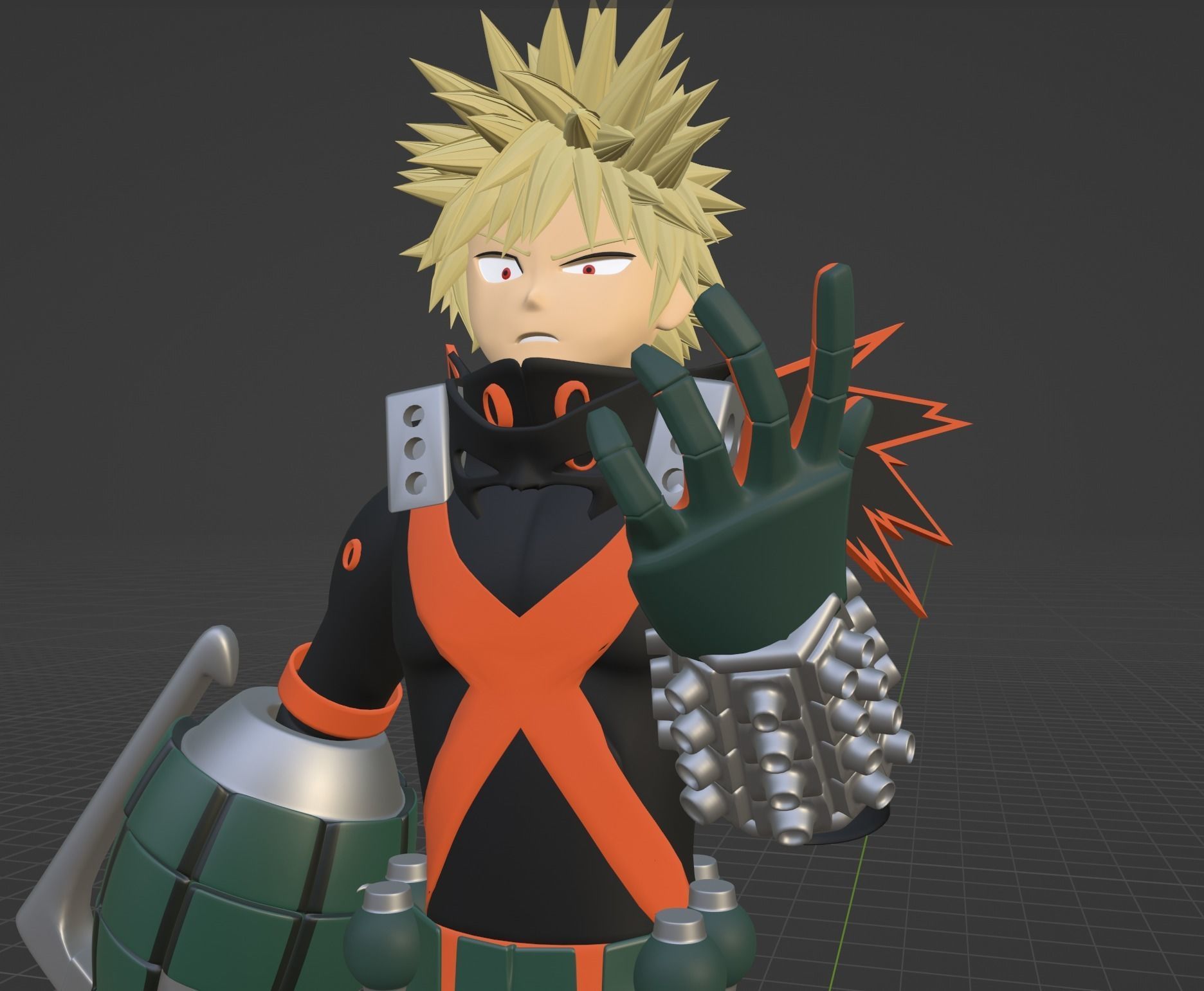 Katsuki Bakugo - My Hero Academia 3D model rigged | CGTrader