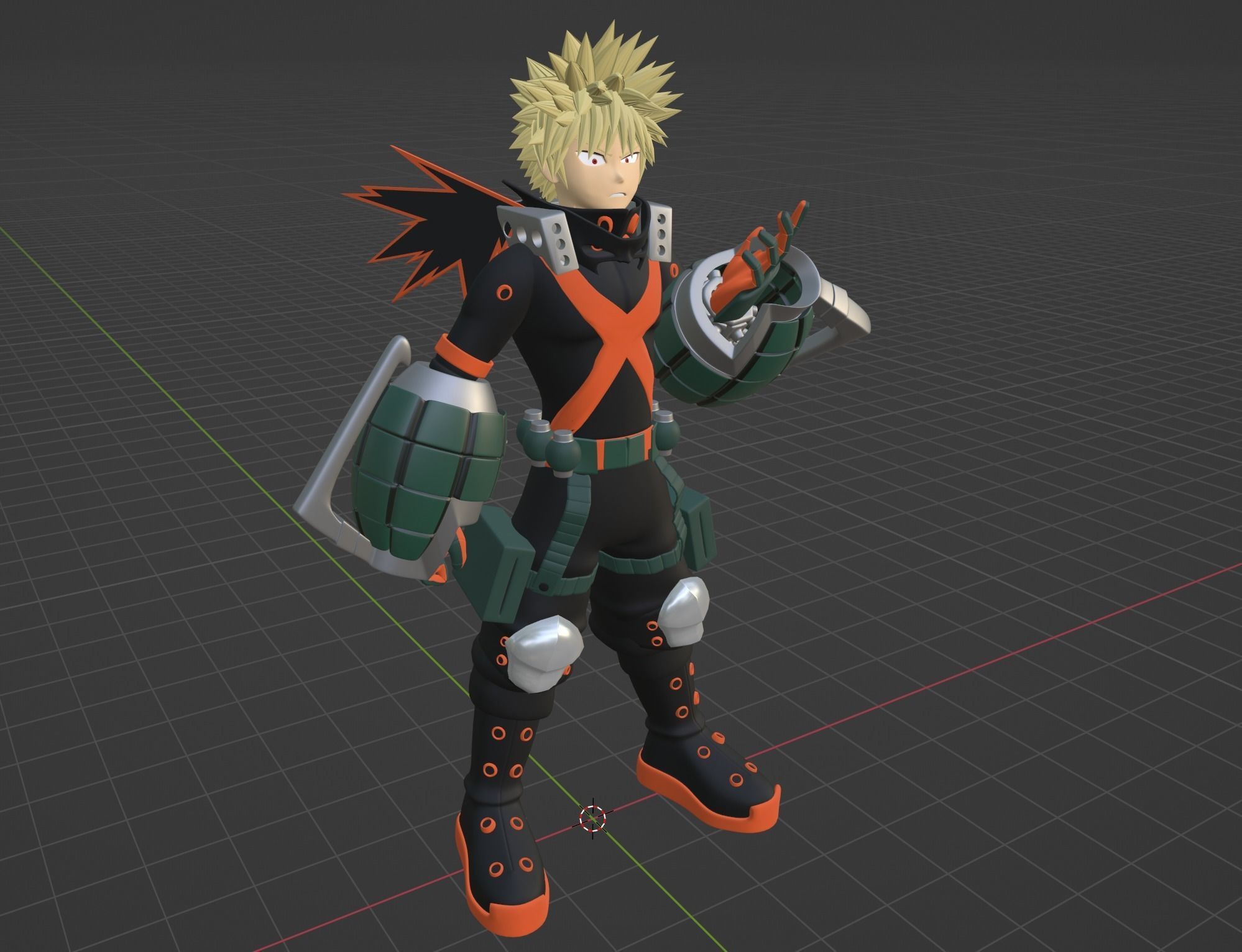 Katsuki Bakugo - My Hero Academia 3D model rigged | CGTrader