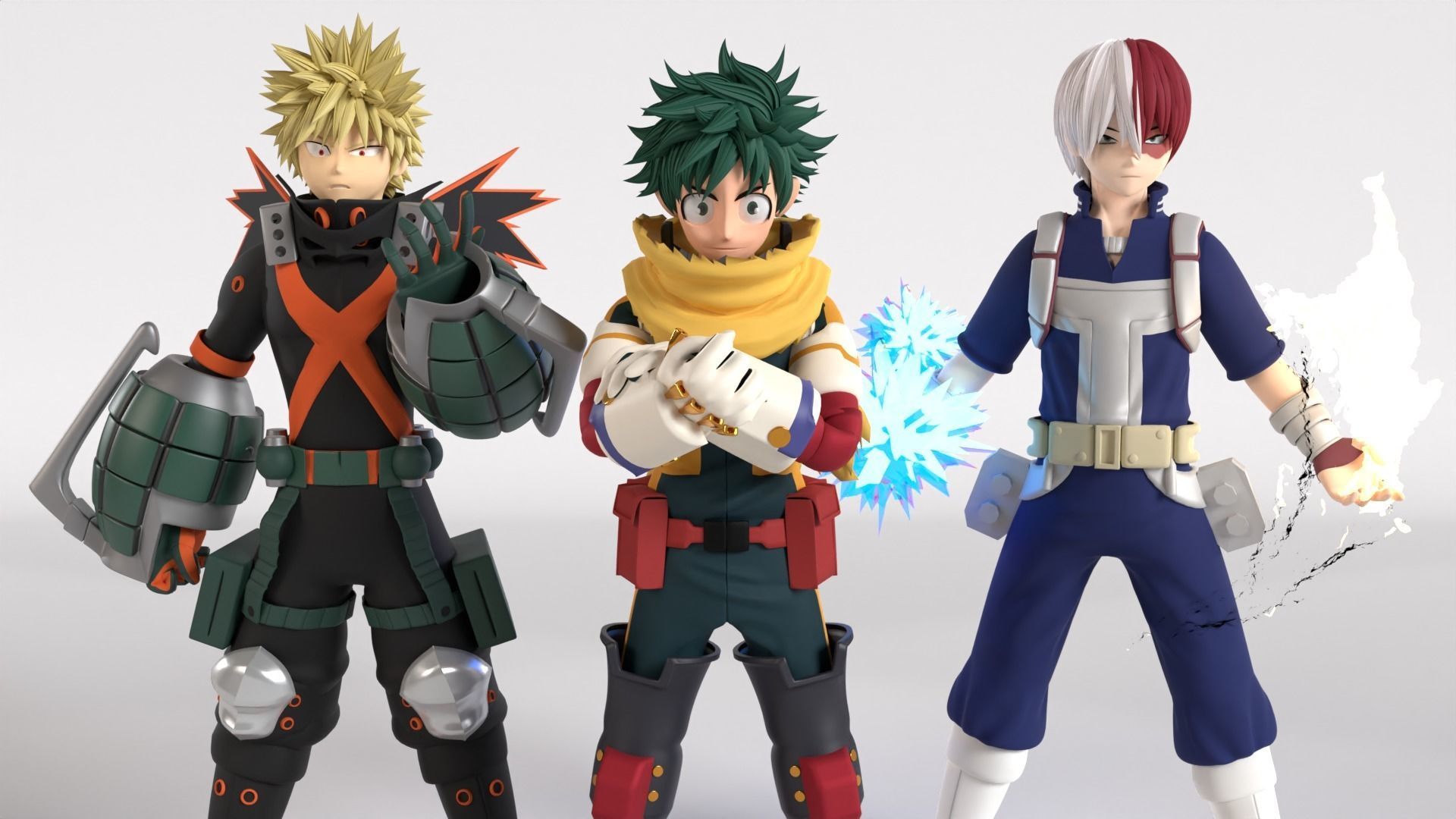 Katsuki Bakugo - My Hero Academia 3D model rigged | CGTrader
