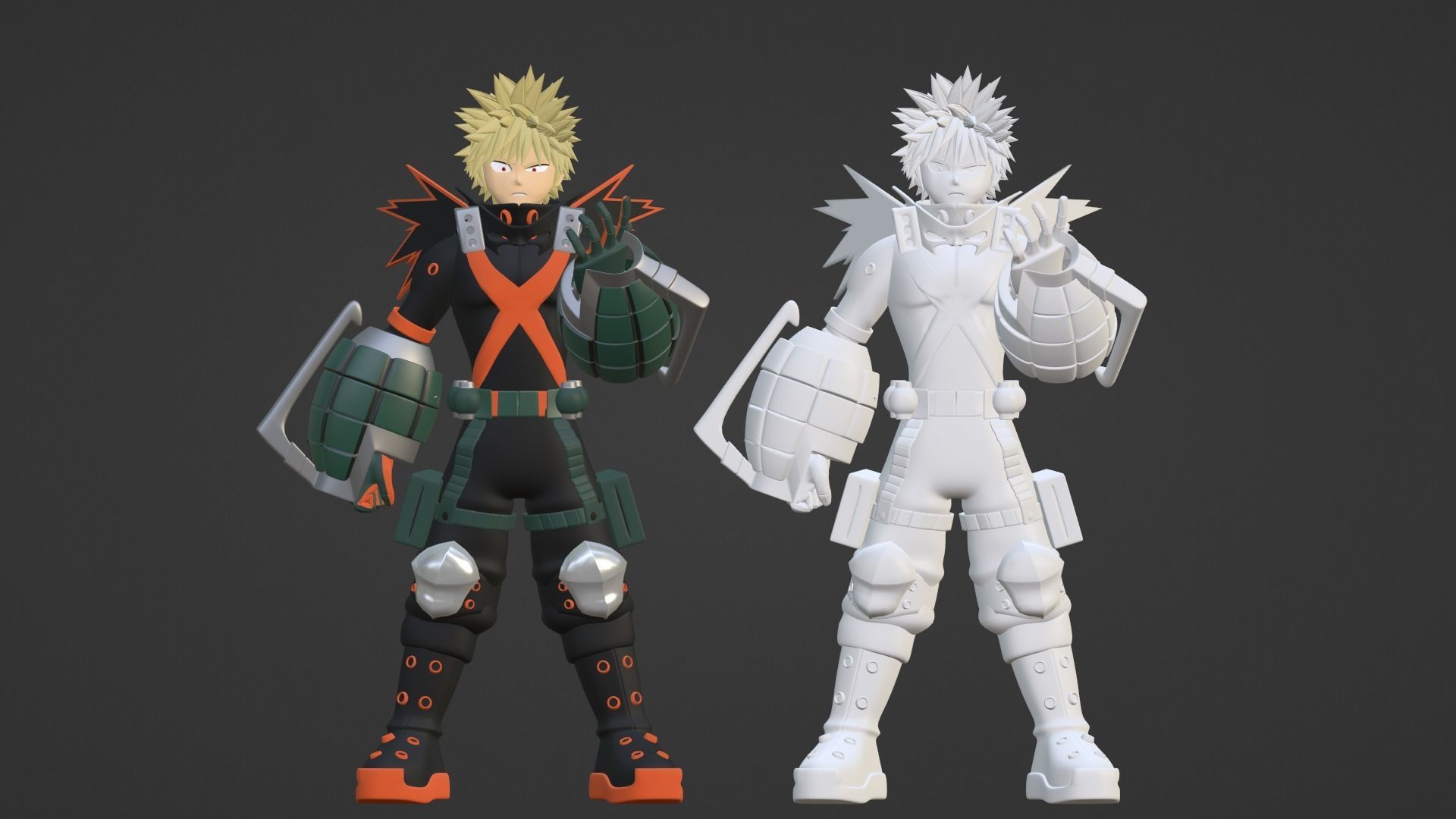 Katsuki Bakugo - My Hero Academia 3D model rigged | CGTrader