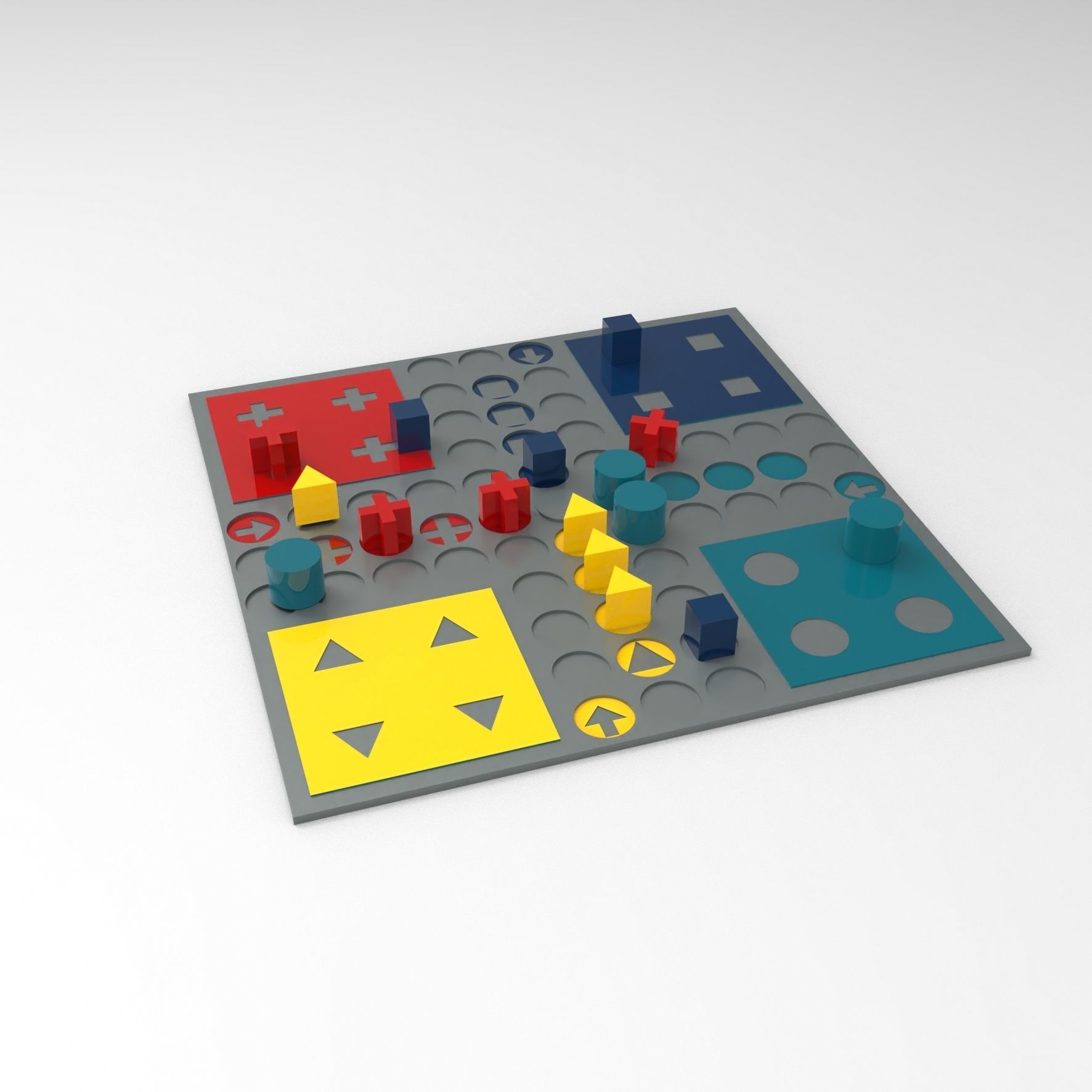 Ludo board game 3D model 3D printable | CGTrader