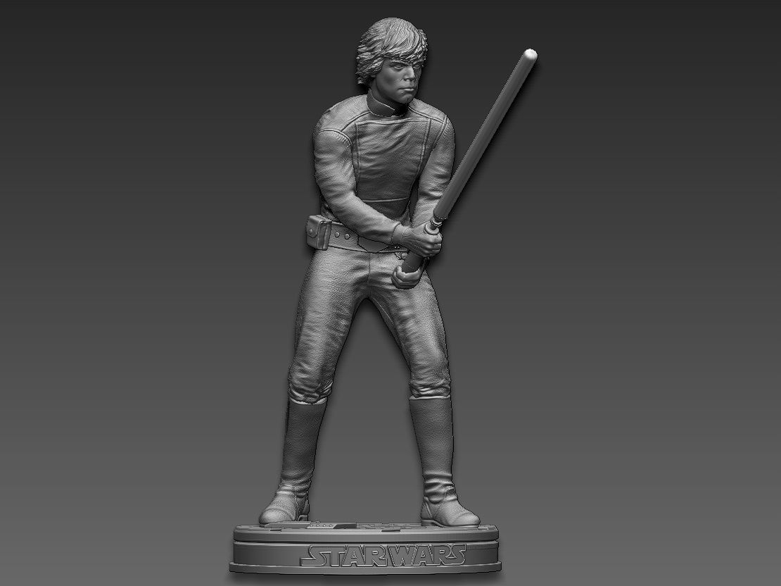 star wars Luke Skywalker 3D model 3D printable | CGTrader