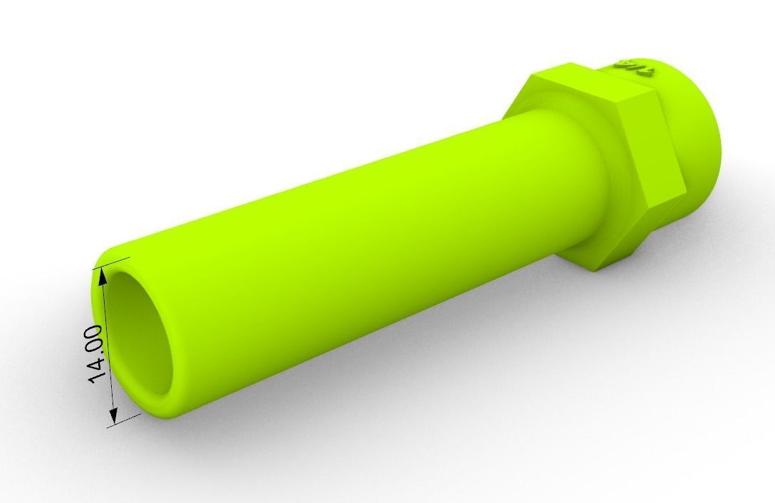 Connection pipe T 3 8 - 1 4 - 3D Model File STL 3D print model free 3D ...