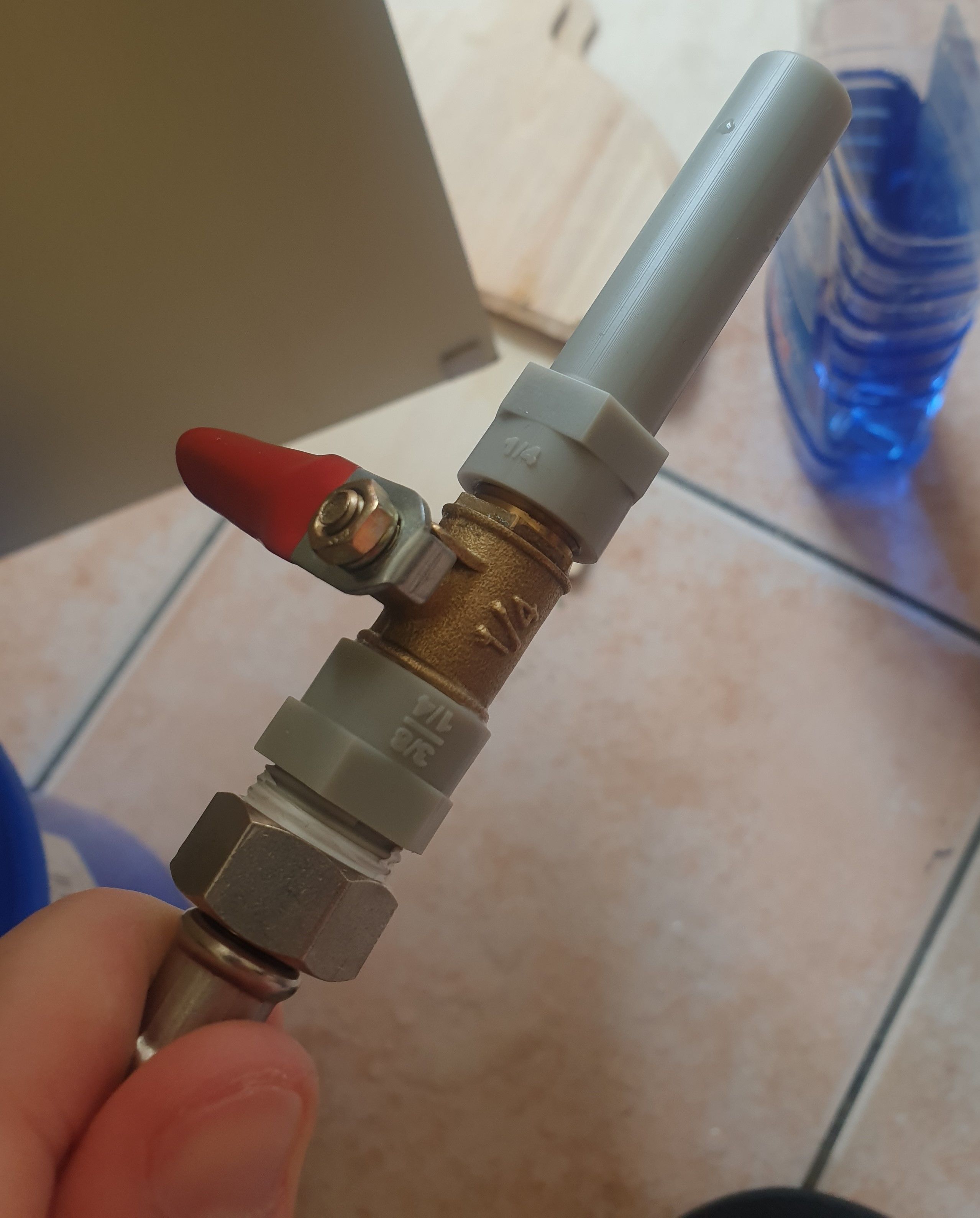 Connection pipe T 3 8 - 1 4 - 3D Model File STL 3D print model free 3D ...