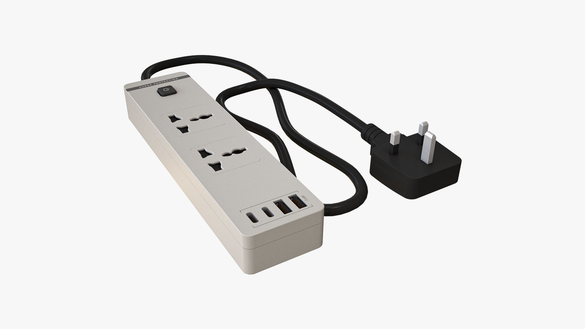 2-Way Extension Lead 3D model | CGTrader