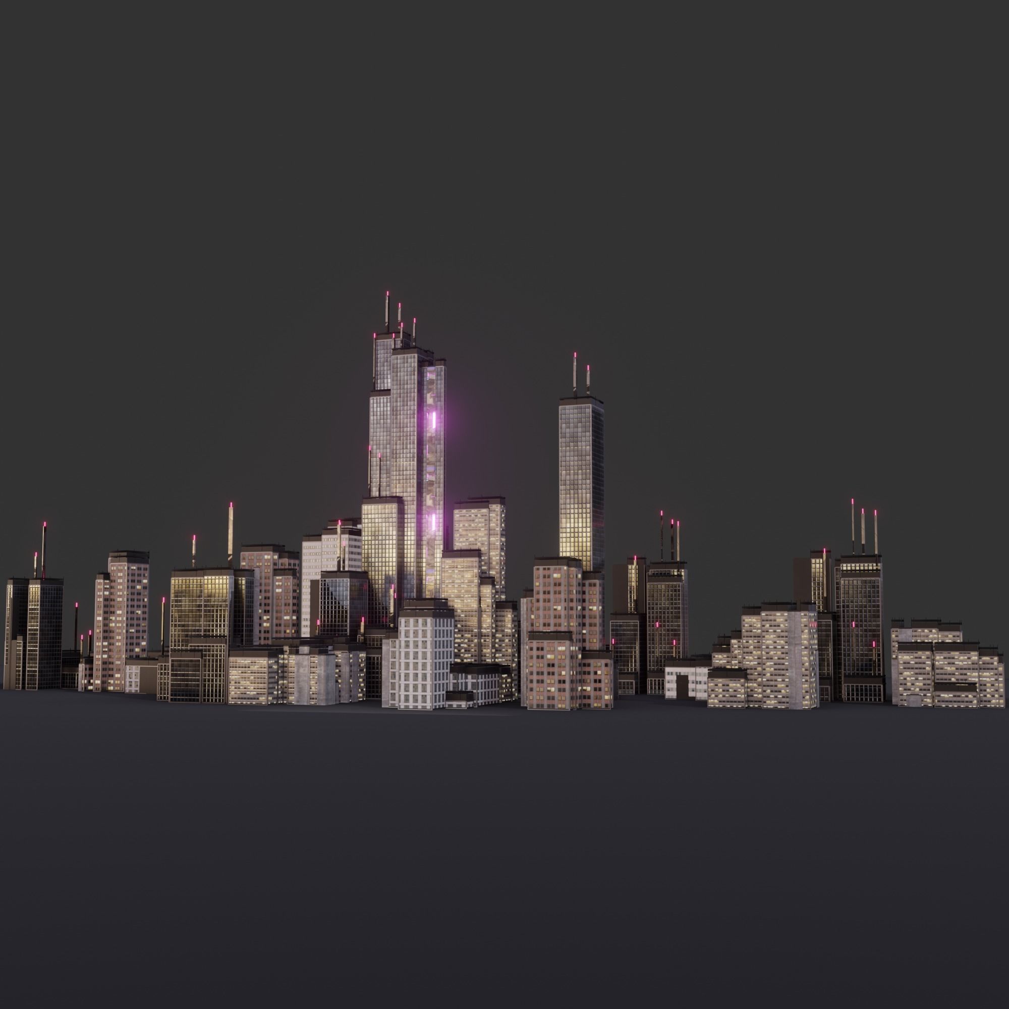 3D model Blender Procedural CyberPunk Building Generator VR / AR / low-poly | CGTrader