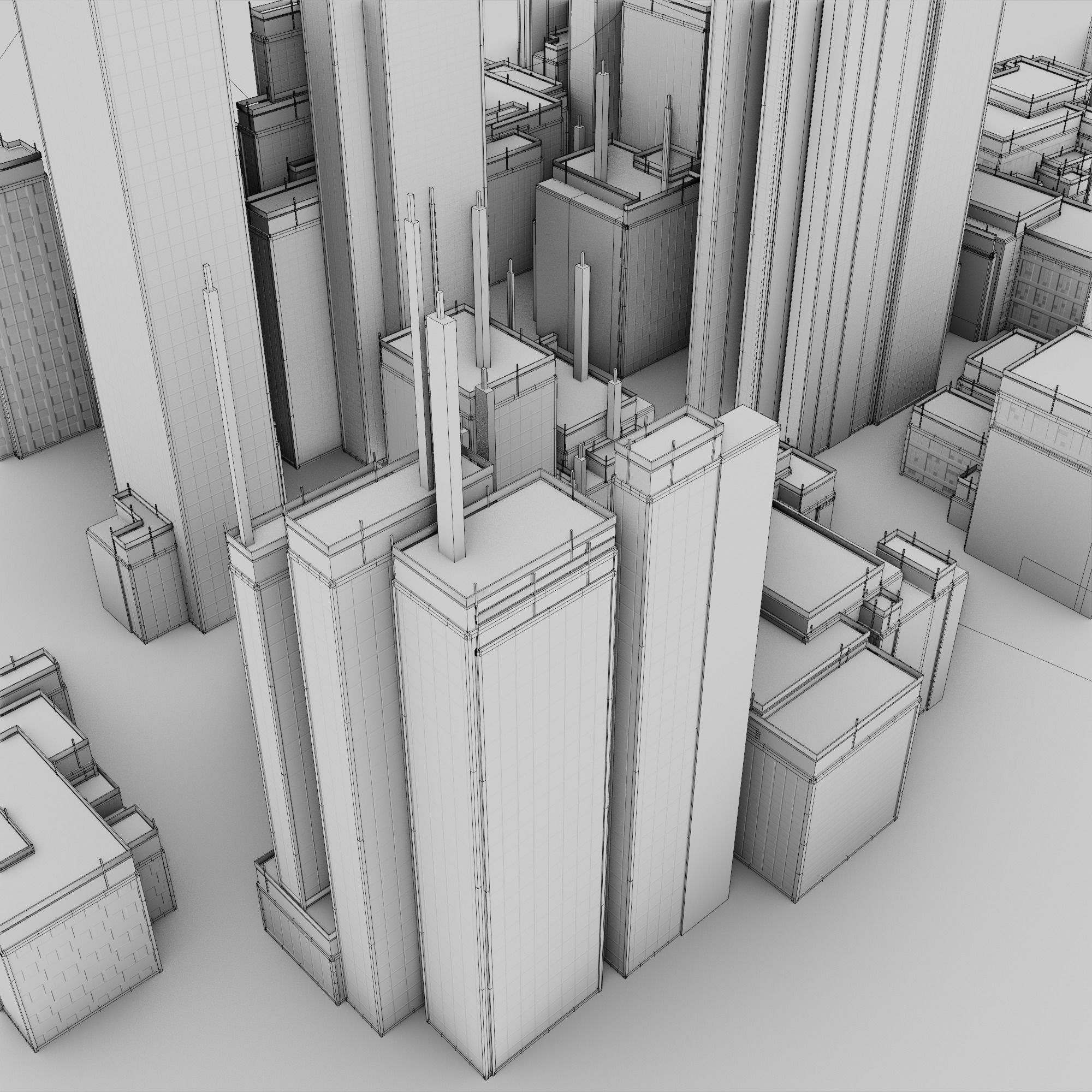 3D model Blender Procedural CyberPunk Building Generator VR / AR / low ...