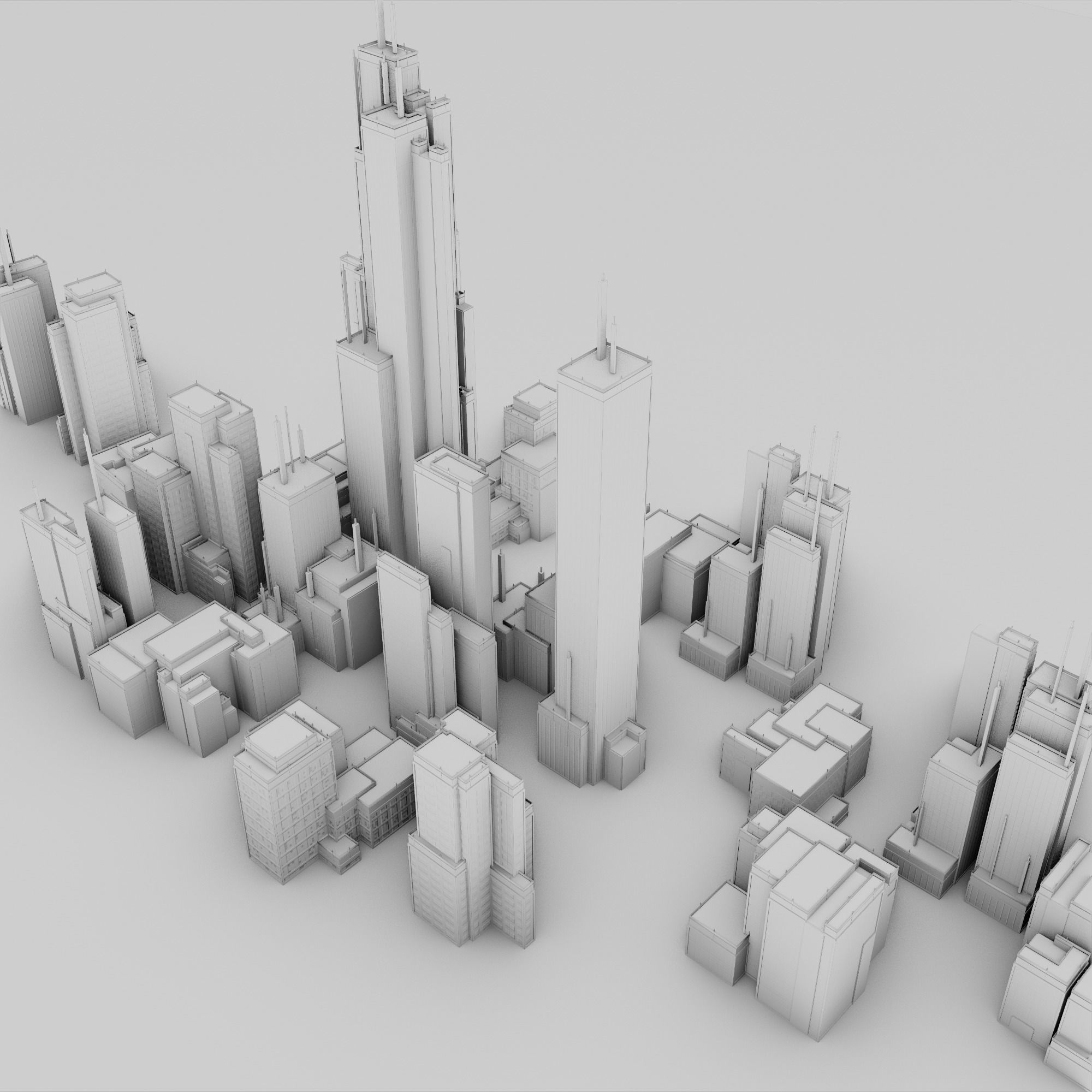 3D model Blender Procedural CyberPunk Building Generator VR / AR / low ...