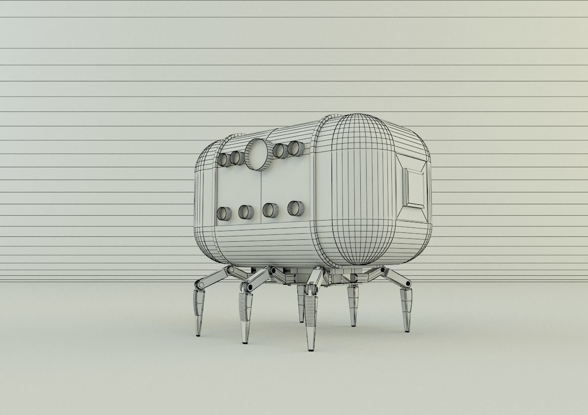 spacecraft transport cabin 3D model | CGTrader